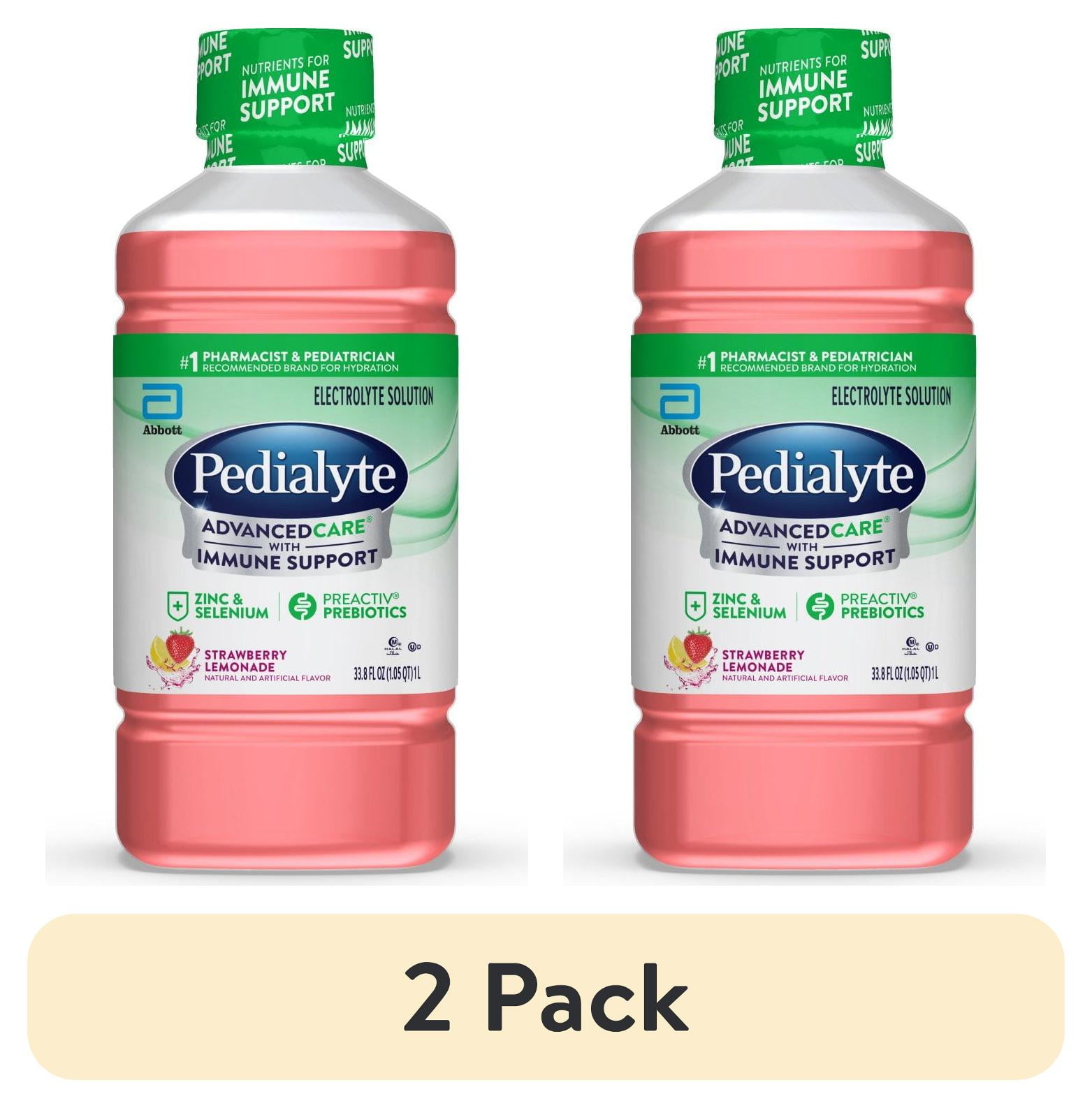 (2 pack) Pedialyte AdvancedCare Electrolyte Solution, Strawberry ...