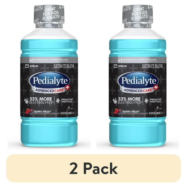 (2 pack) Pedialyte AdvancedCare Plus Electrolyte Drink, Berry Frost, 1 ...