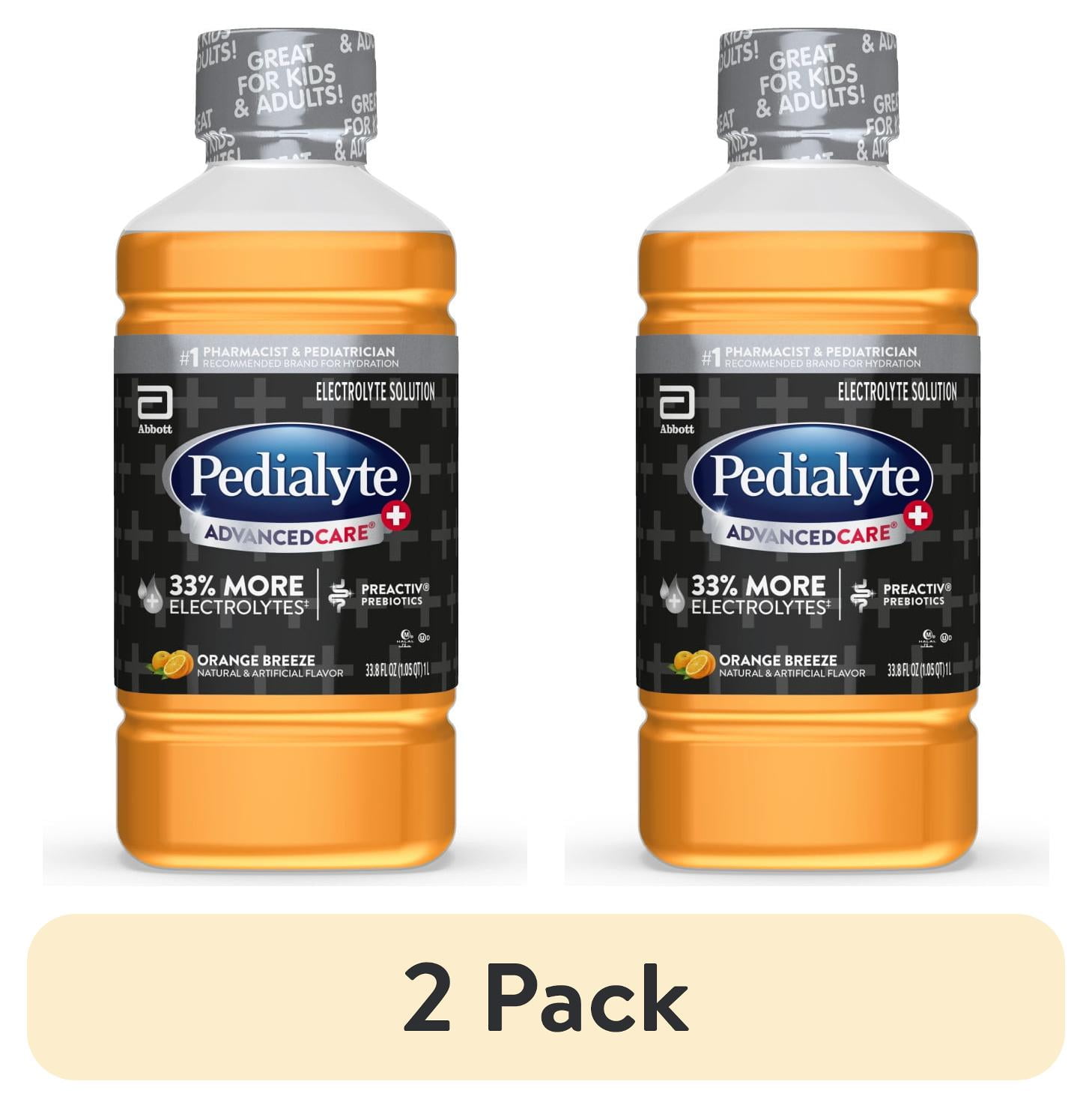(2 pack) Pedialyte AdvancedCare Plus Electrolyte Drink, Orange Breeze ...