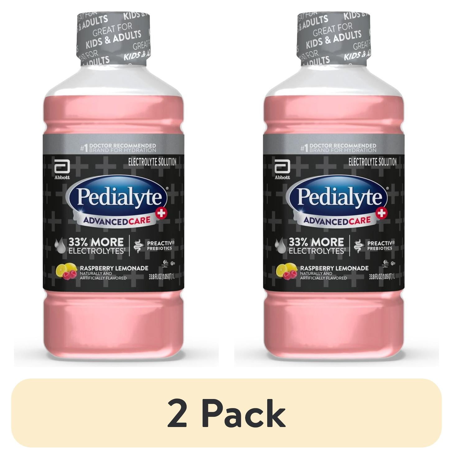 (2 pack) Pedialyte AdvancedCare Plus Electrolyte Drink, Raspberry ...