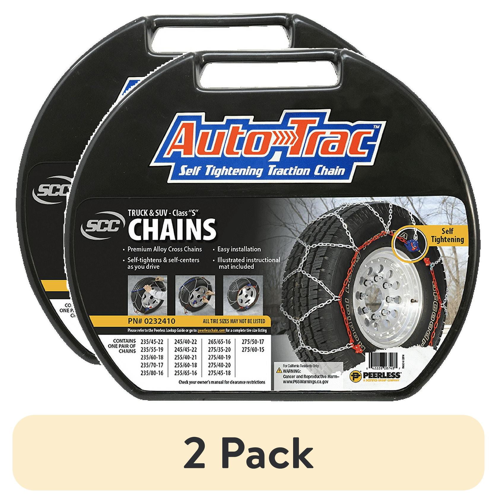 (2 pack) Peerless Chain AutoTrac Light Truck/SUV Tire Chains, #0232410 ...