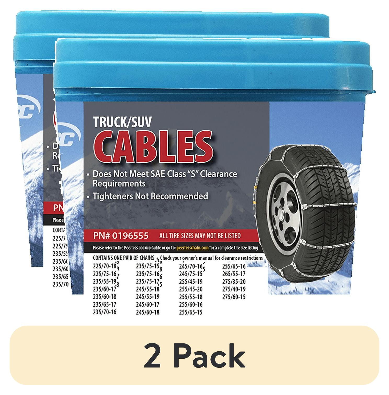 Peerless Chain Light Truck/SUV Tire Cables - Installation - Walmart.com