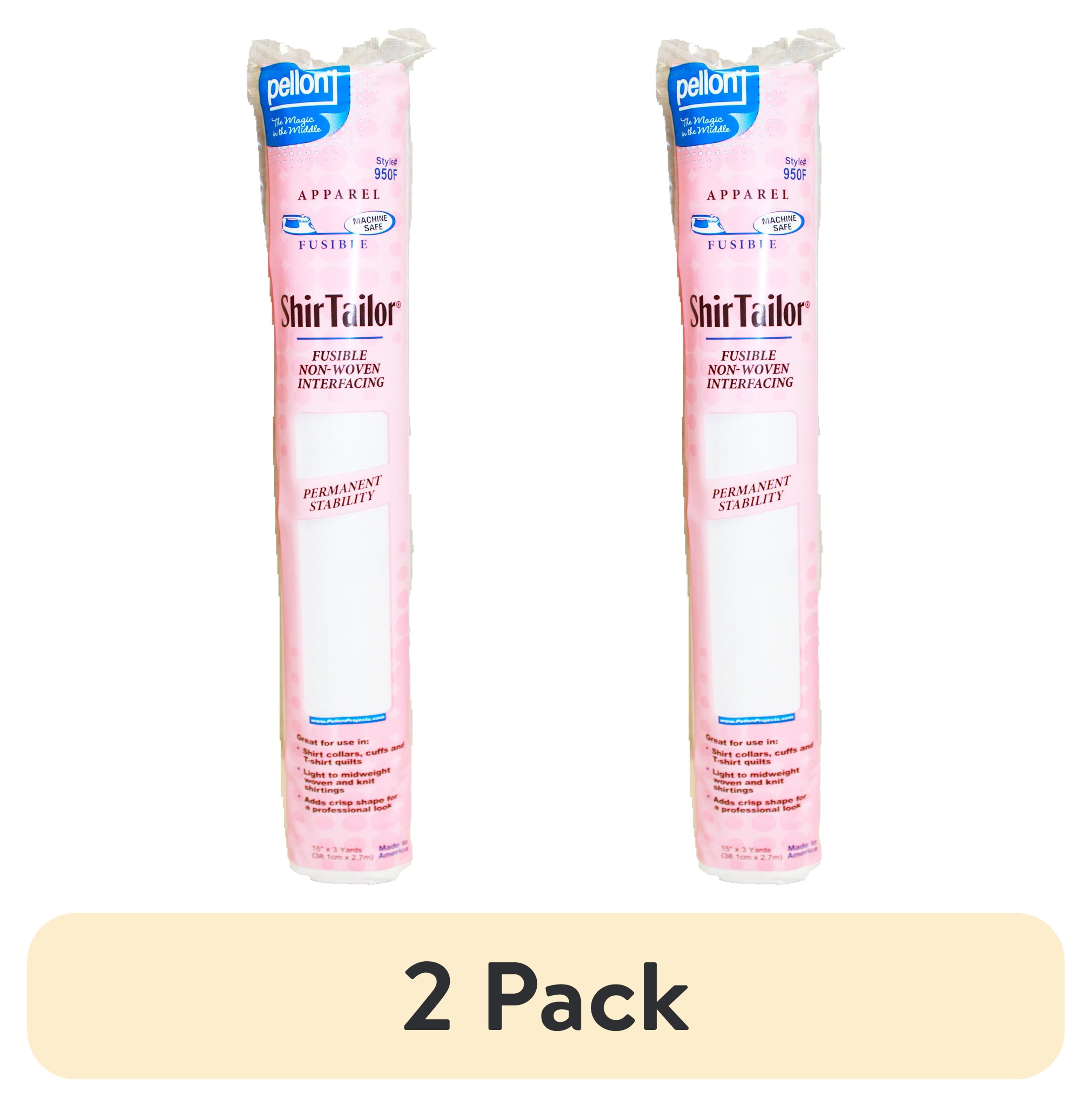 (2 pack) Pellon 950F Midweight Fabric Stabilizer, White 15" x 3 Yards ...