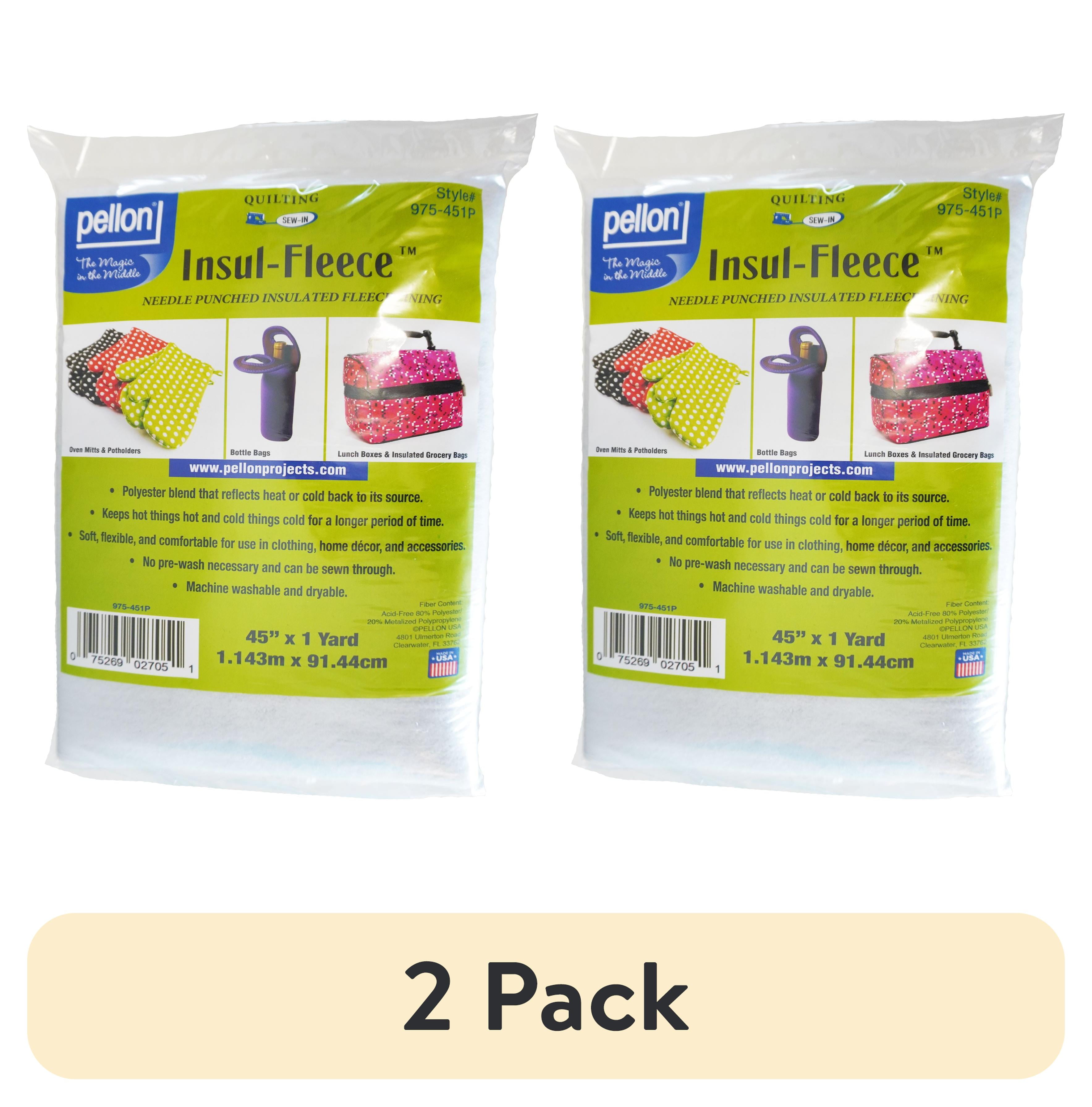 (2 pack) Pellon 975 Insul-Fleece Thermal Lining Sewing Fabric 45" x 1 ...