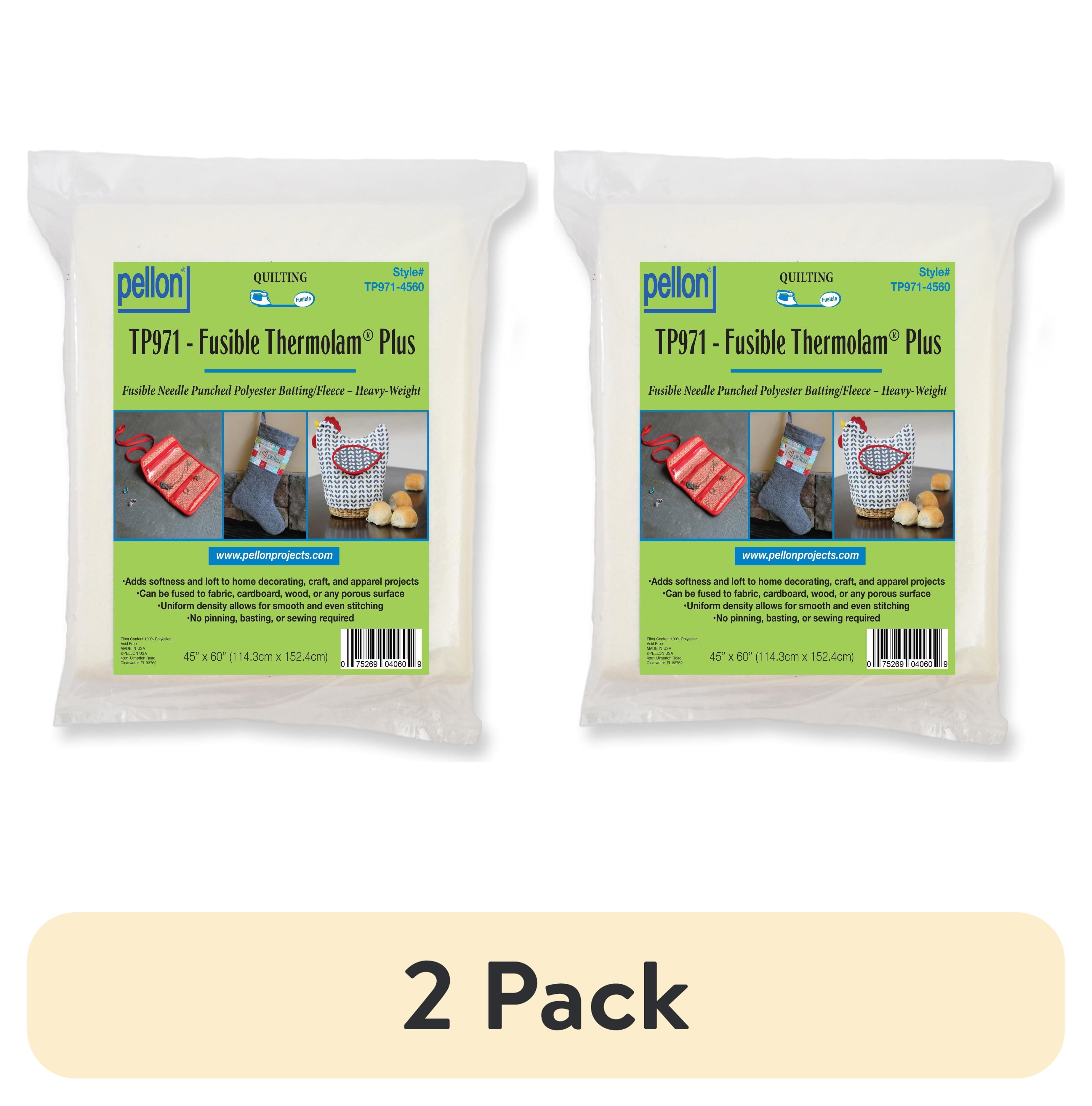(2 pack) Pellon TP971F Fusible Thermolam Plus Precut Fleece Fabric ...