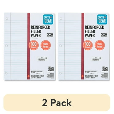"Norcom Wide Ruled Filler Paper, 150 Pages, 8"" x 10.5"", 3-Hole ...