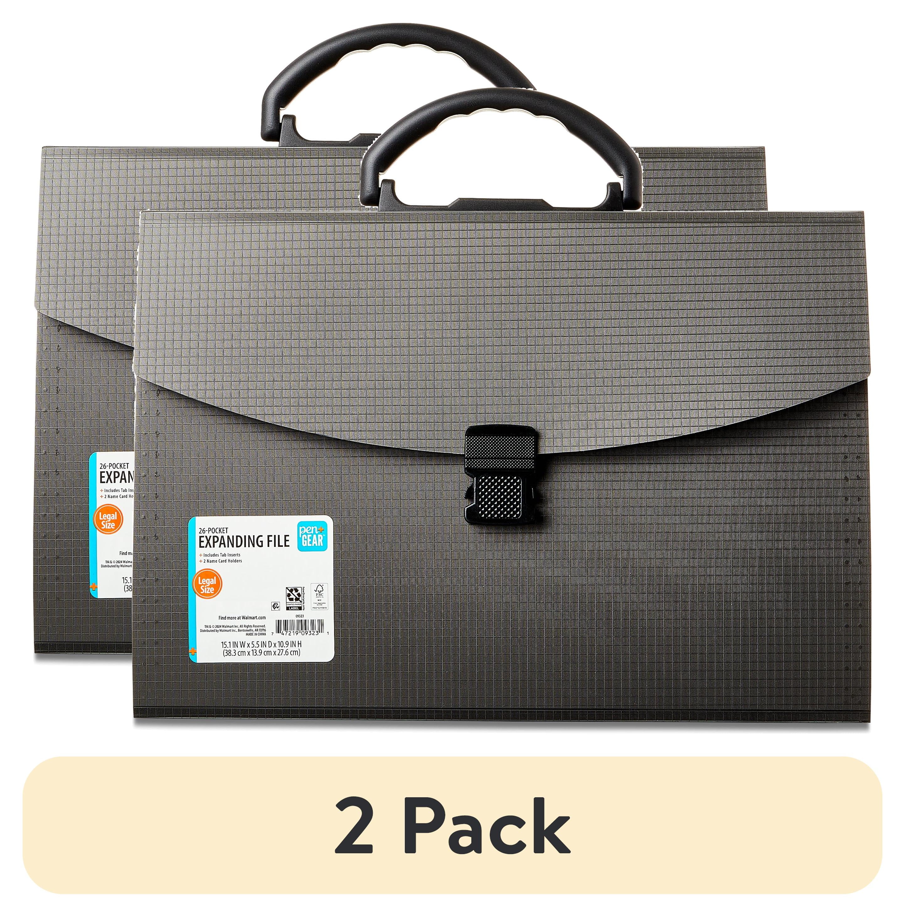 (2 pack) Pen+Gear 26 Pocket Expanding File Folder Legal Size, Black, 1 ...