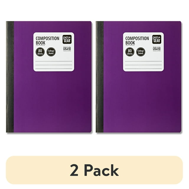 (2 pack) Pen + Gear 80ct Purple Composition Book, CR - Walmart.com