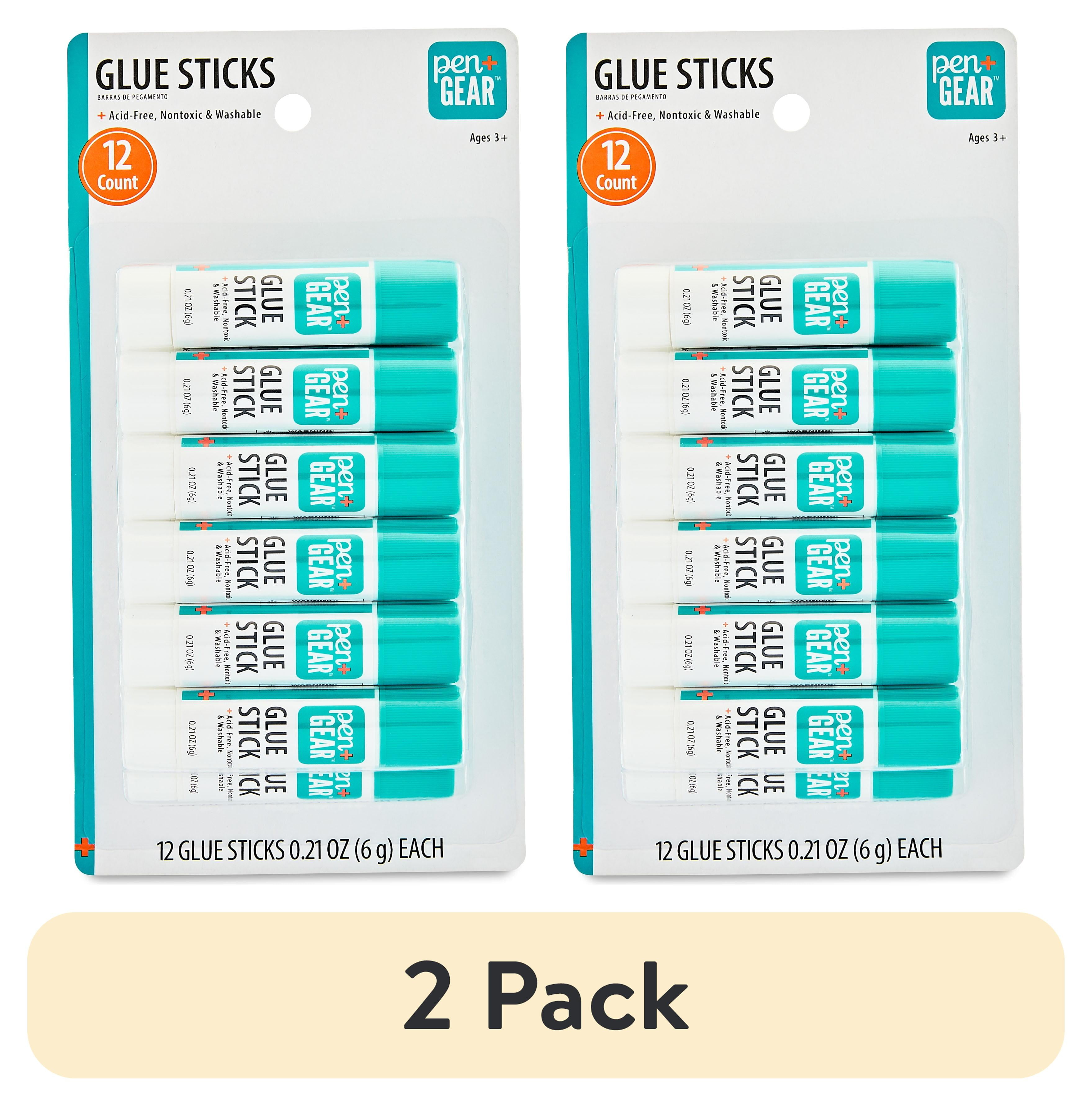 (2 pack) Pen+Gear All Purpose Glue Sticks, Washable, White, PVP, 12 ...