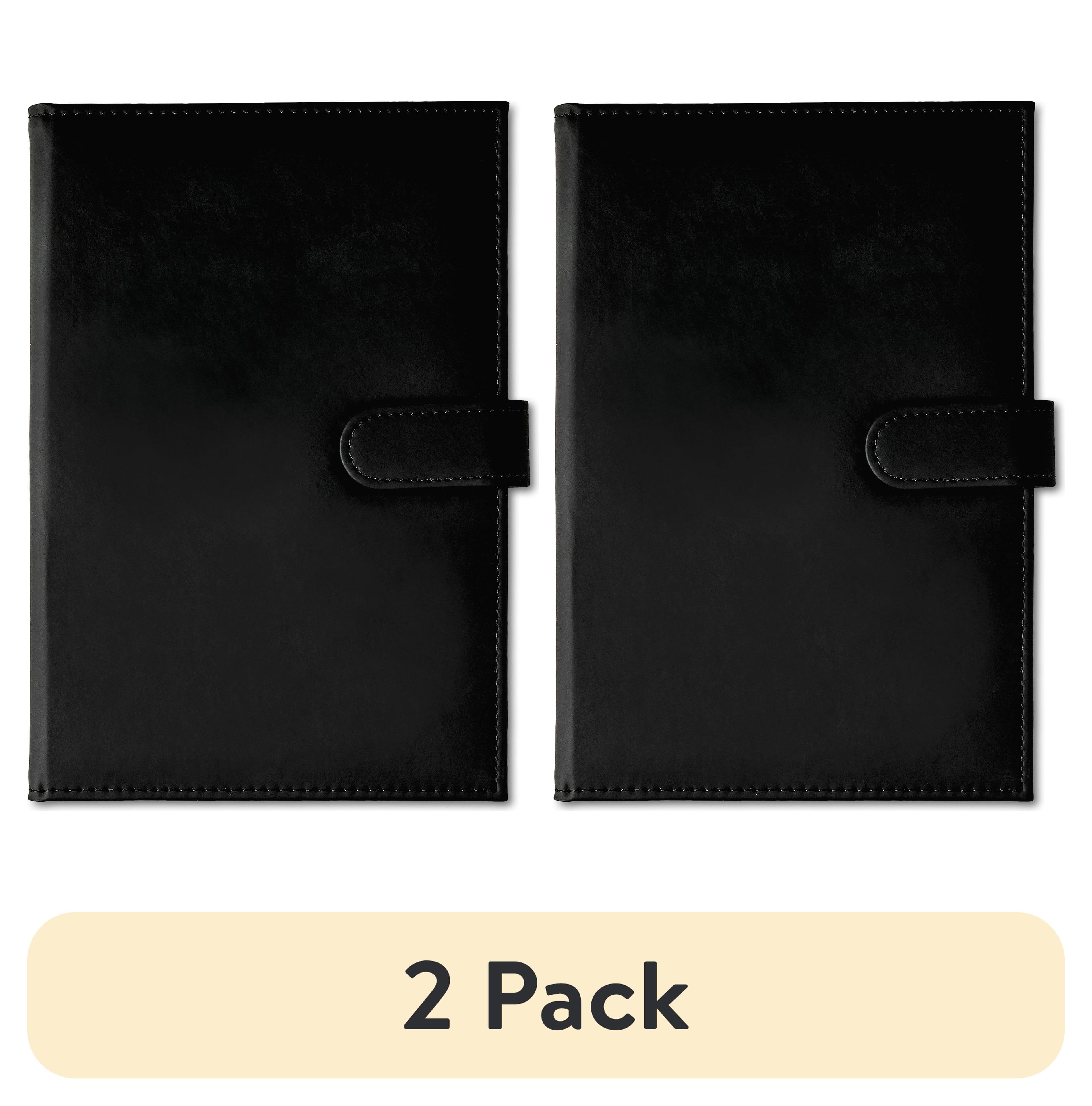 (2 pack) Pen + Gear Medium Leatherette Padfolio, Black Color, College ...