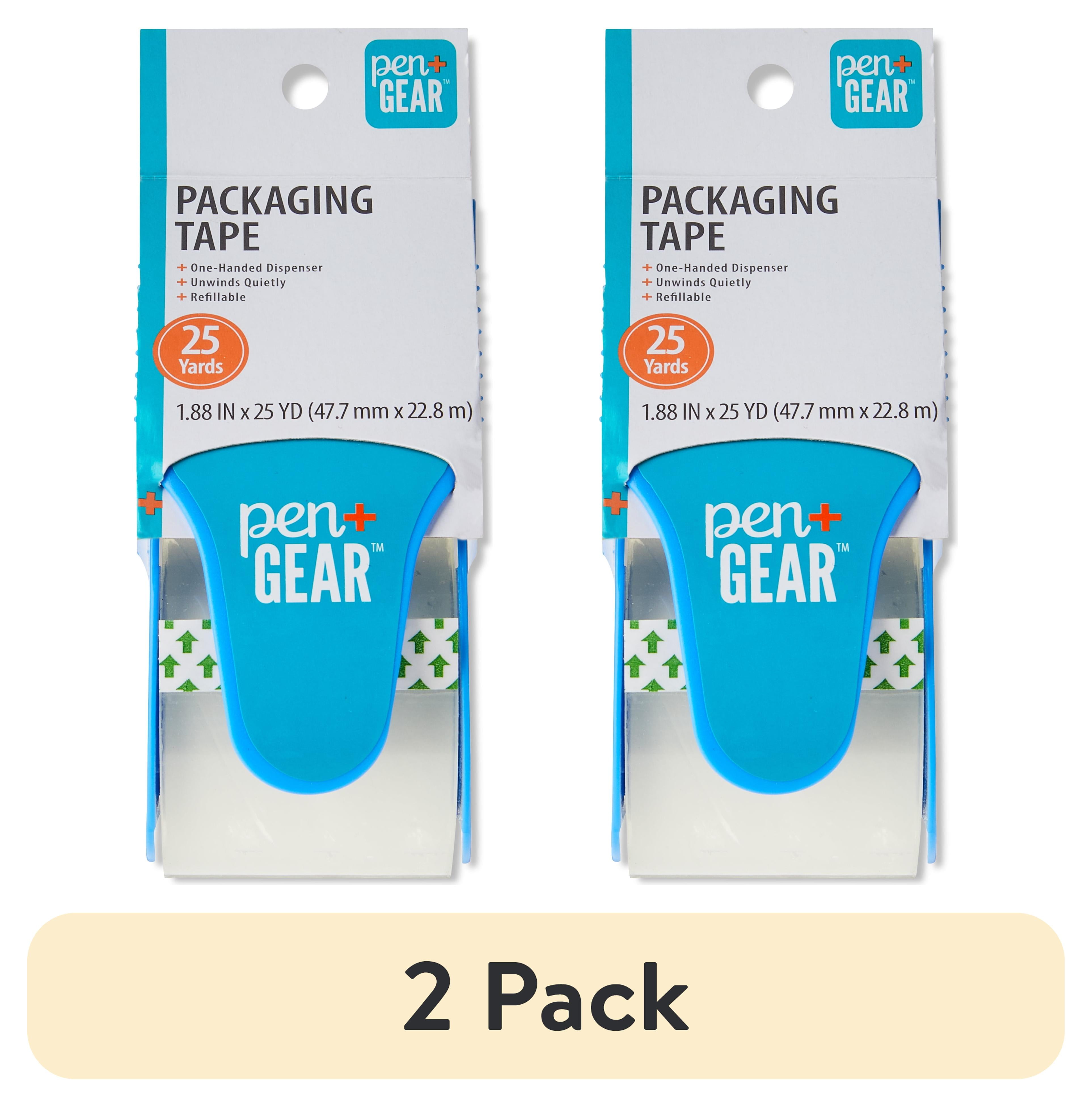(2 pack) Pen+Gear Packaging Tape 25 Yard DISP, Size:48mm×22.9m×68um ...