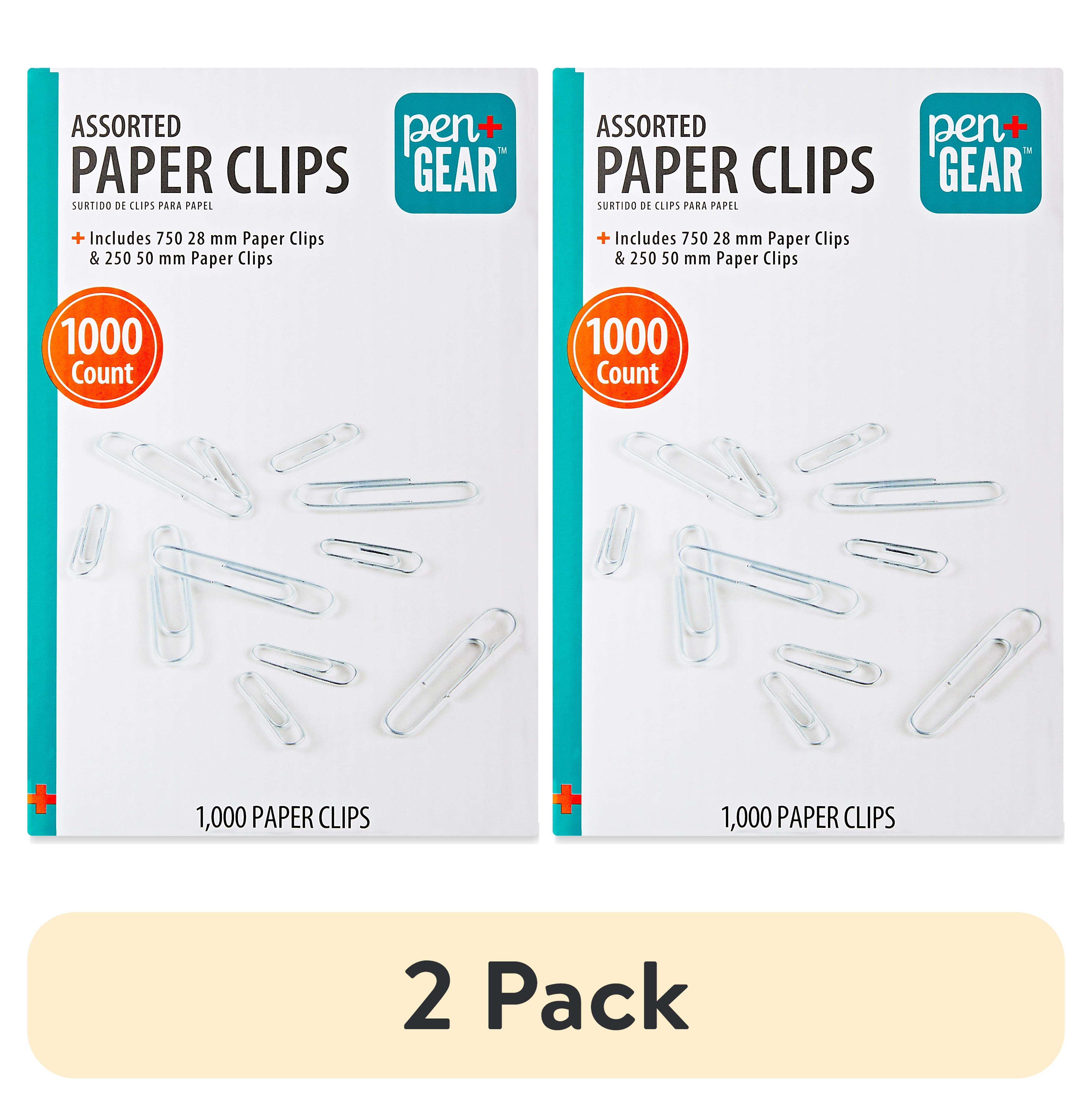 (2 pack) Pen+Gear Paper Clips, Silver, Assorted Sizes, 1000 Count ...