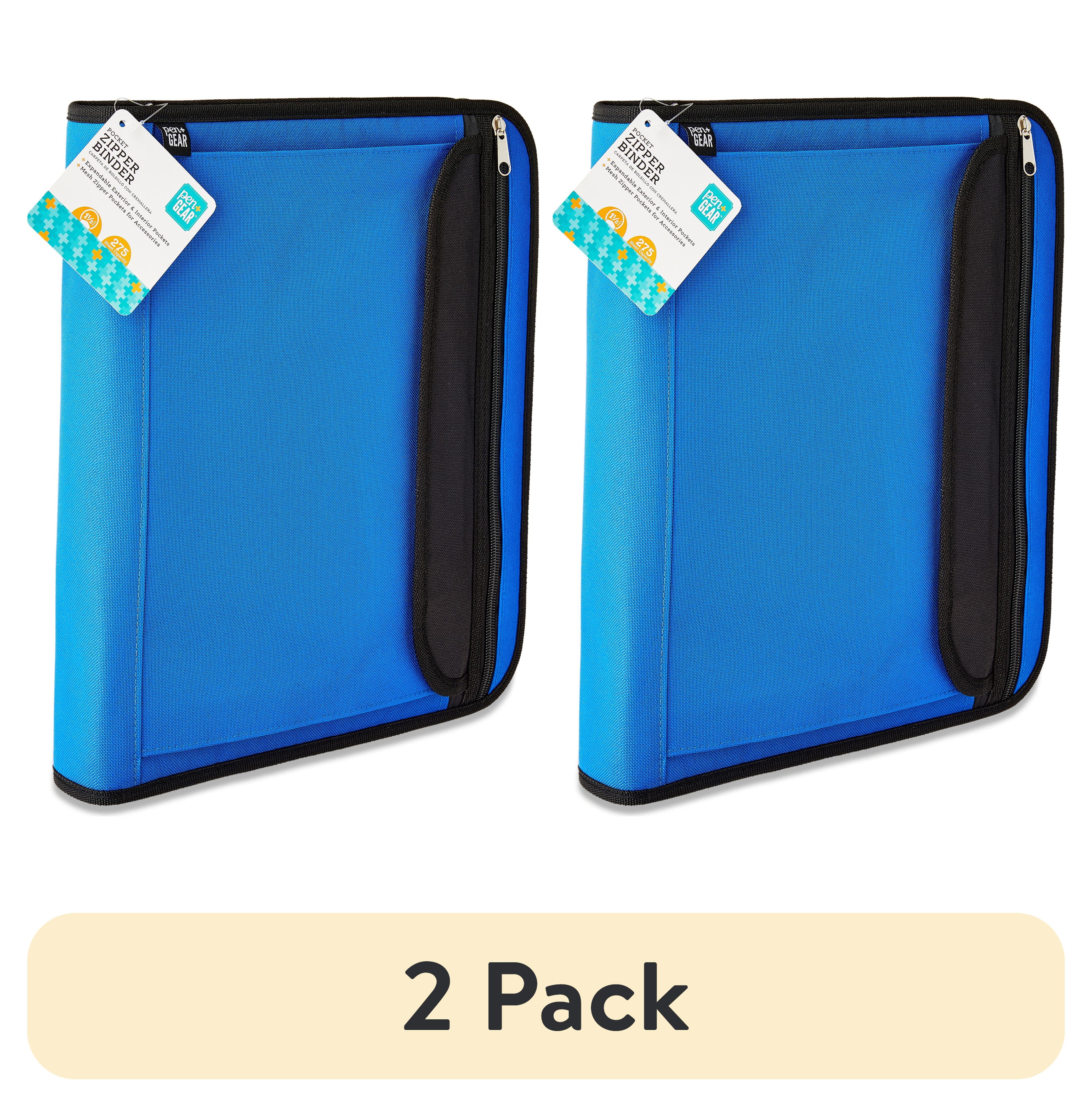 (2 pack) Pen+Gear Pocket Zipper Binder, 1.5”, Round Ring, 11.75” x 2” x ...