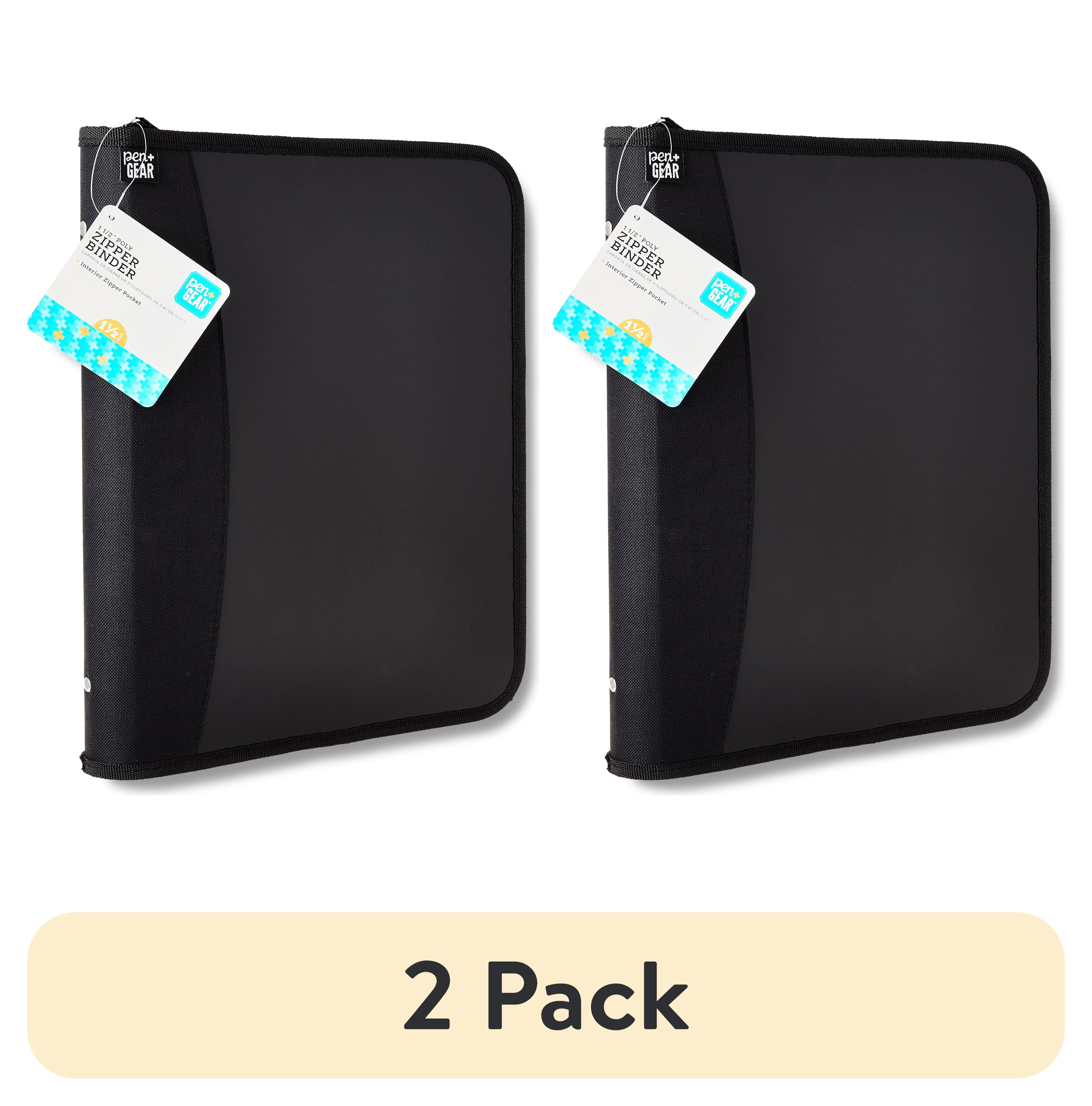 (2 pack) Pen+Gear Poly Zipper Binder, 1.5" Round 3 Ring , Size: 10.75 ...