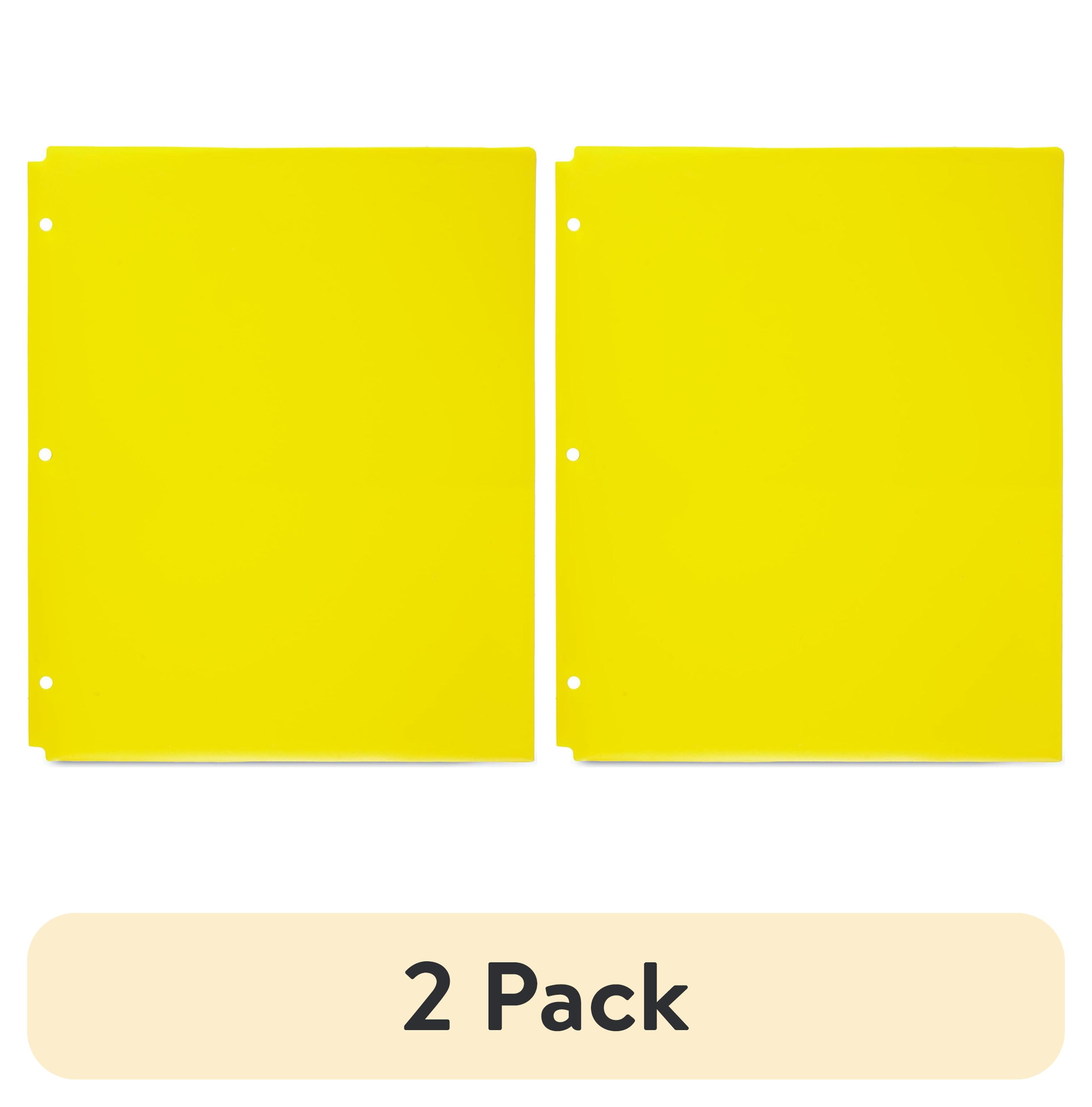 (2 pack) Pen+Gear Two Pocket Poly Folder, Yellow - Walmart.com