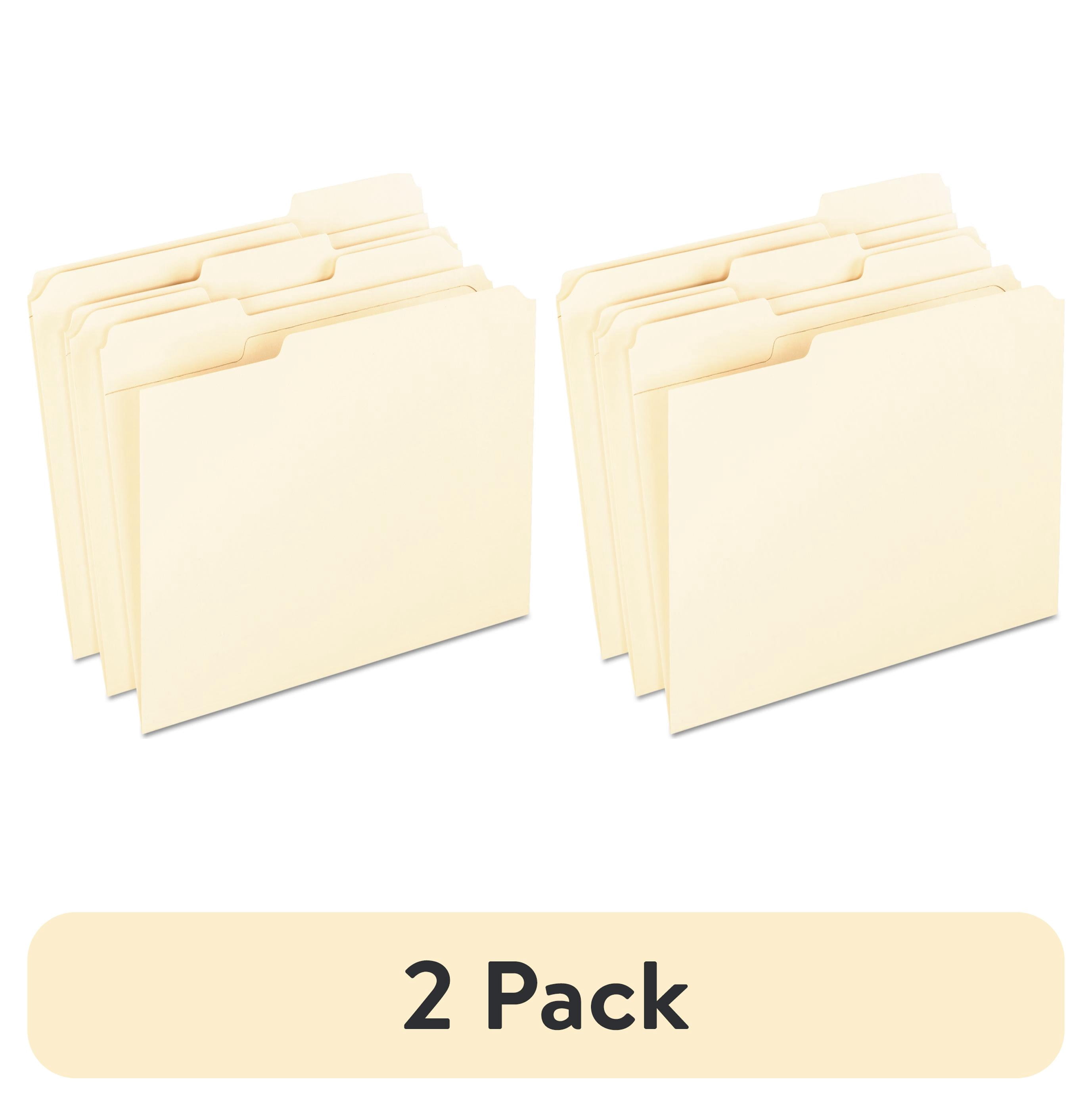 (2 pack) Pendaflex Reinforced File Folder, Letter Size, 1/3 Cut Tabs ...
