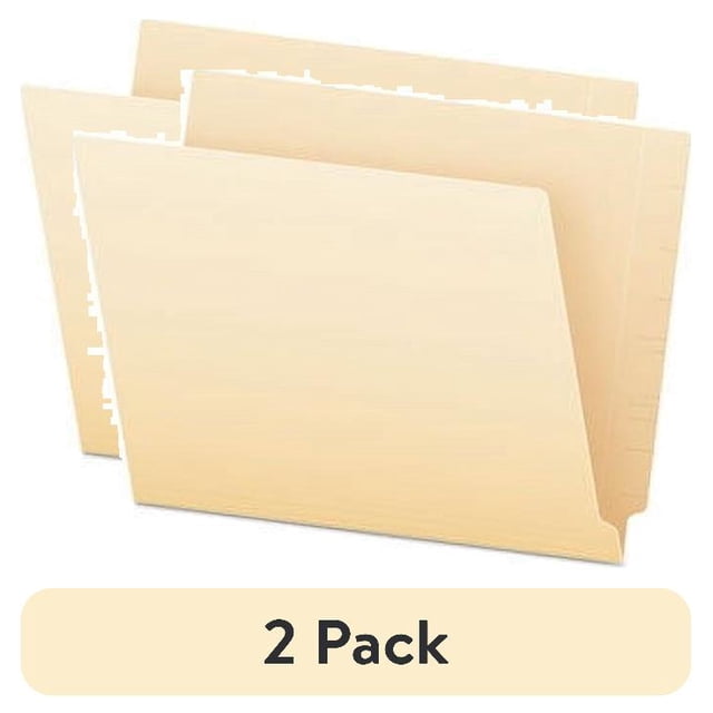 (2 pack) Pendaflex End Tab File Folders Straight Tab Letter Manila 75 ...