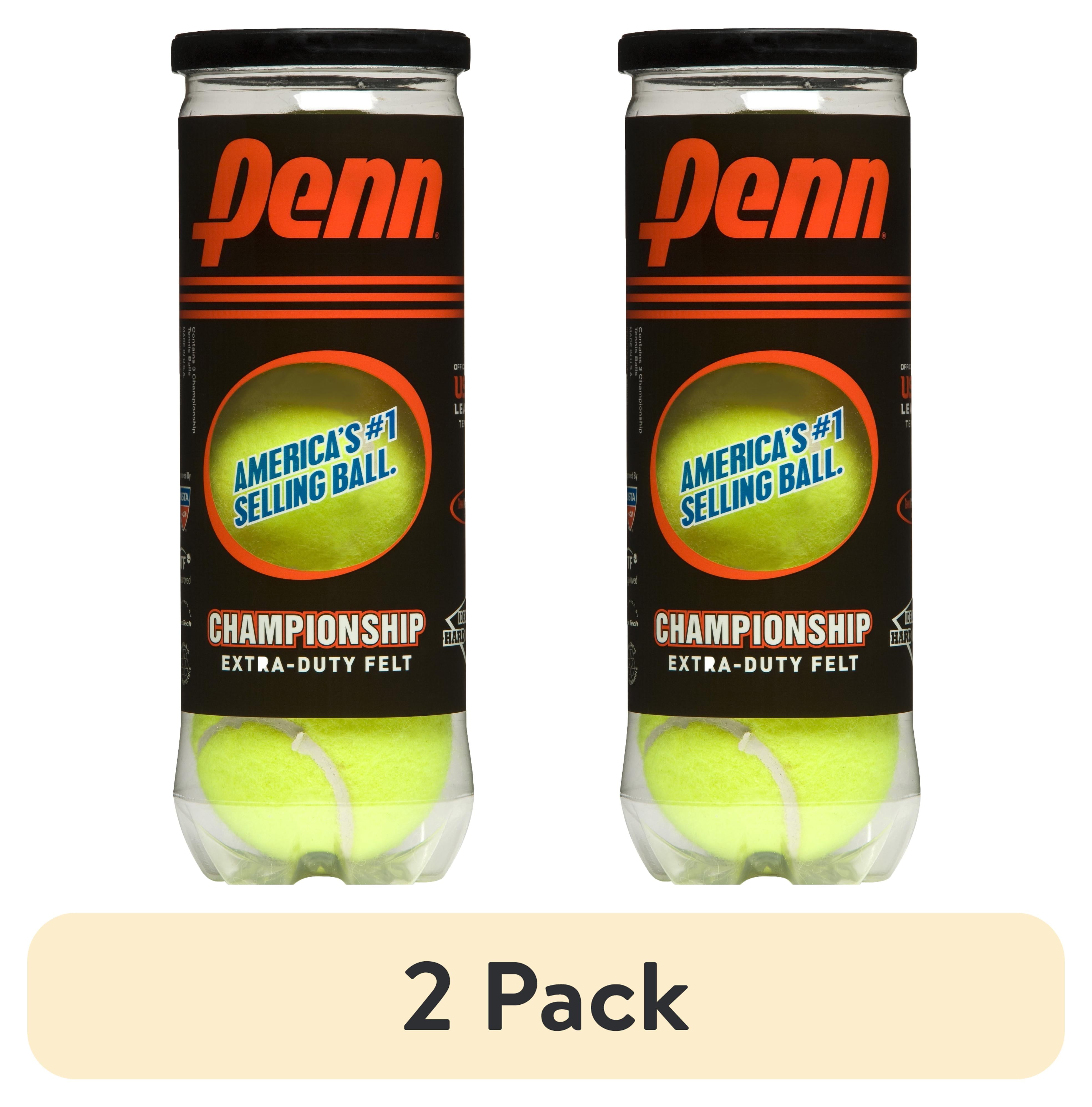 (2 pack) Penn Championship Extra Duty Tennis Balls (1 Can, 3 balls ...