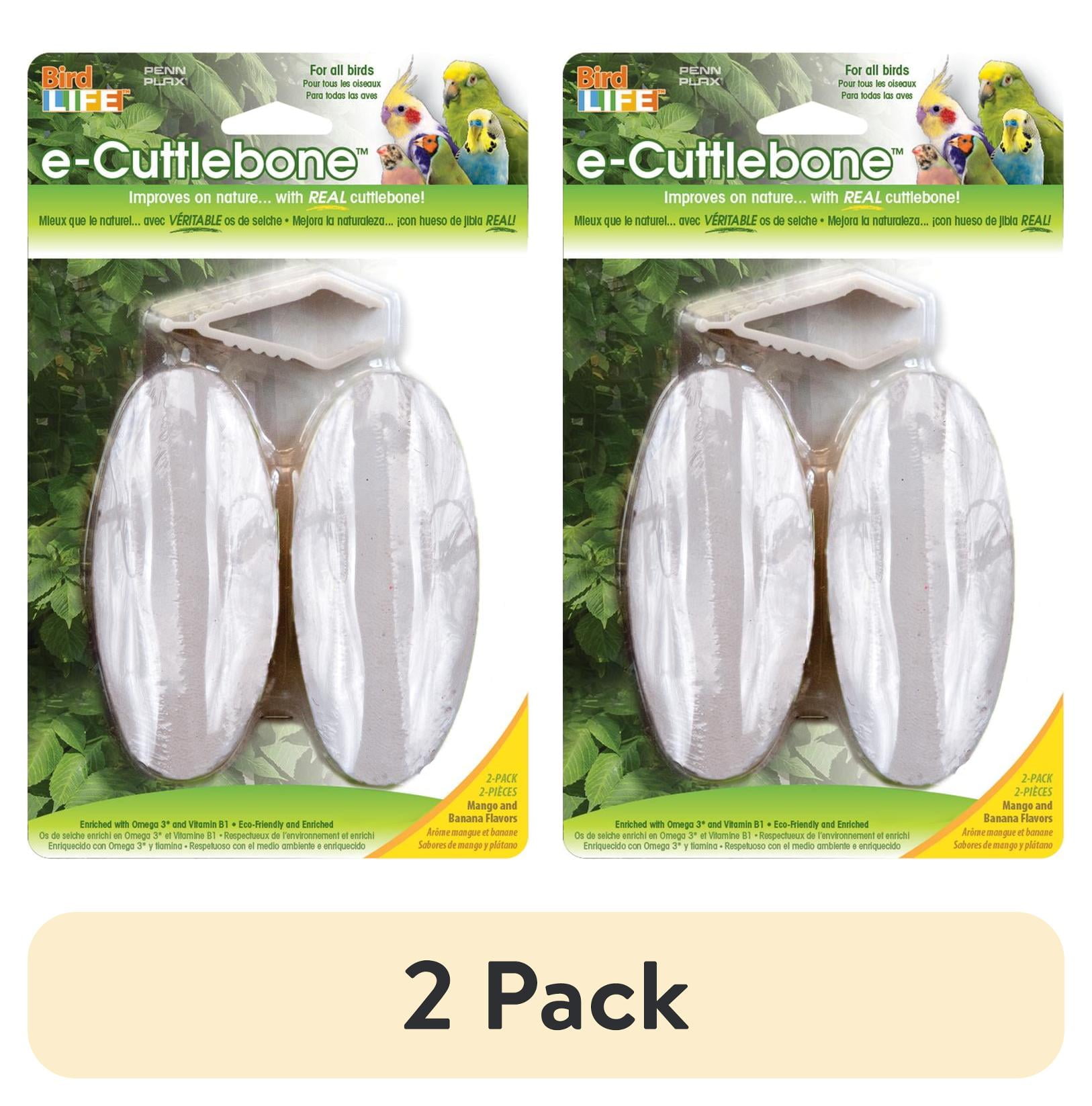 (2 pack) Penn-Plax Bird-Life Natural E Cuttlebones, Omega 3 and Vitamin ...