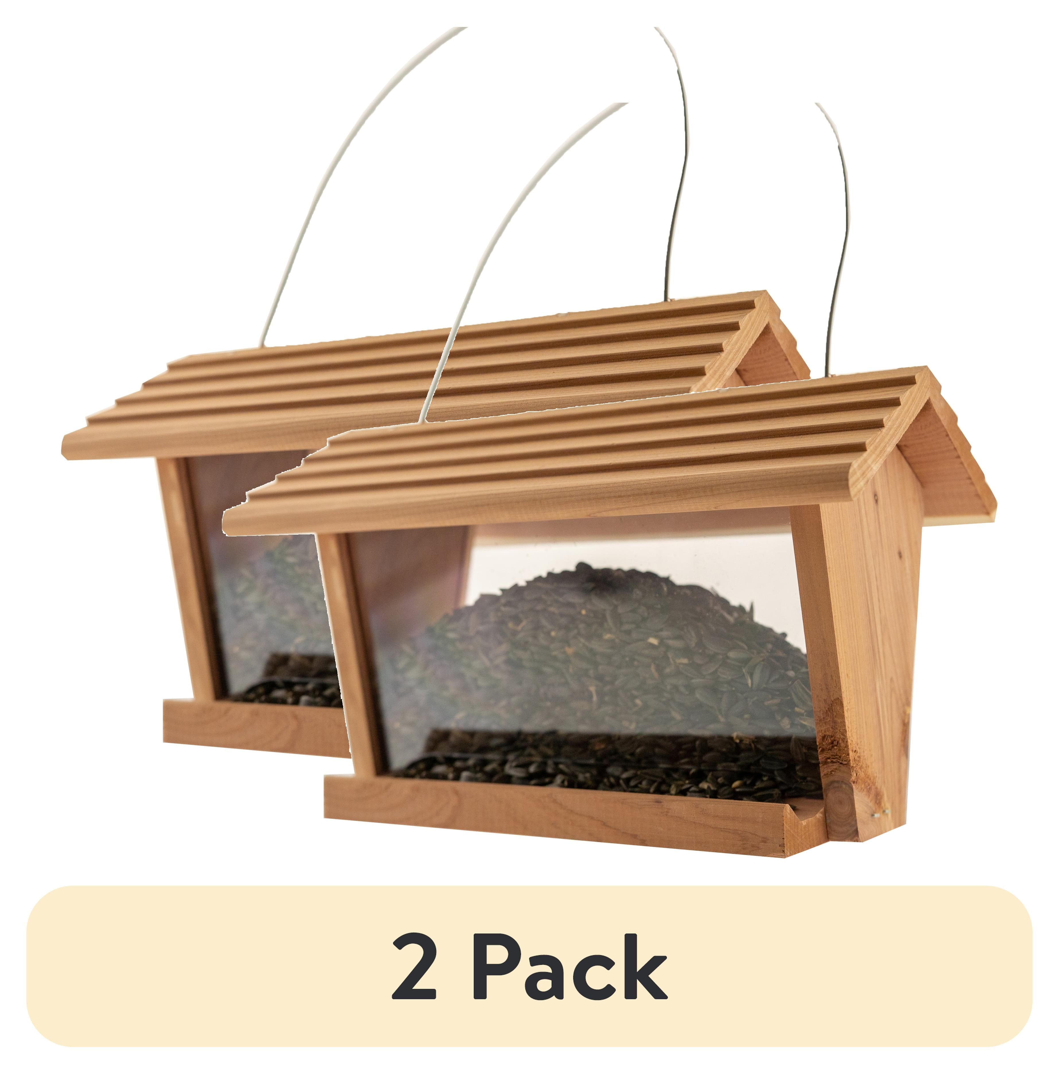 (2 pack) Pennington Red Cedar Natures Friend Hopper Bird Feeder, 3 lb ...
