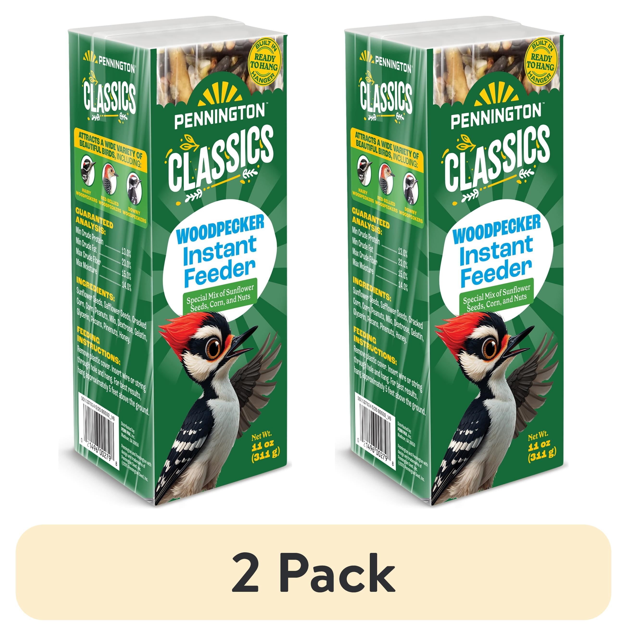 (2 pack) Pennington Classics Woodpecker Bar Instant Feeder 11 ounce ...