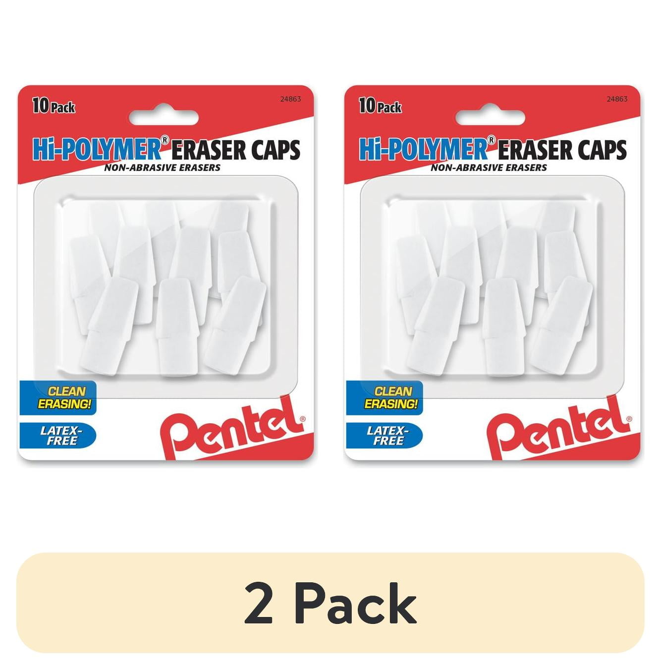(2 pack) Pentel Hi-Polymer White Cap Erasers. Pack of 10 - Walmart.com