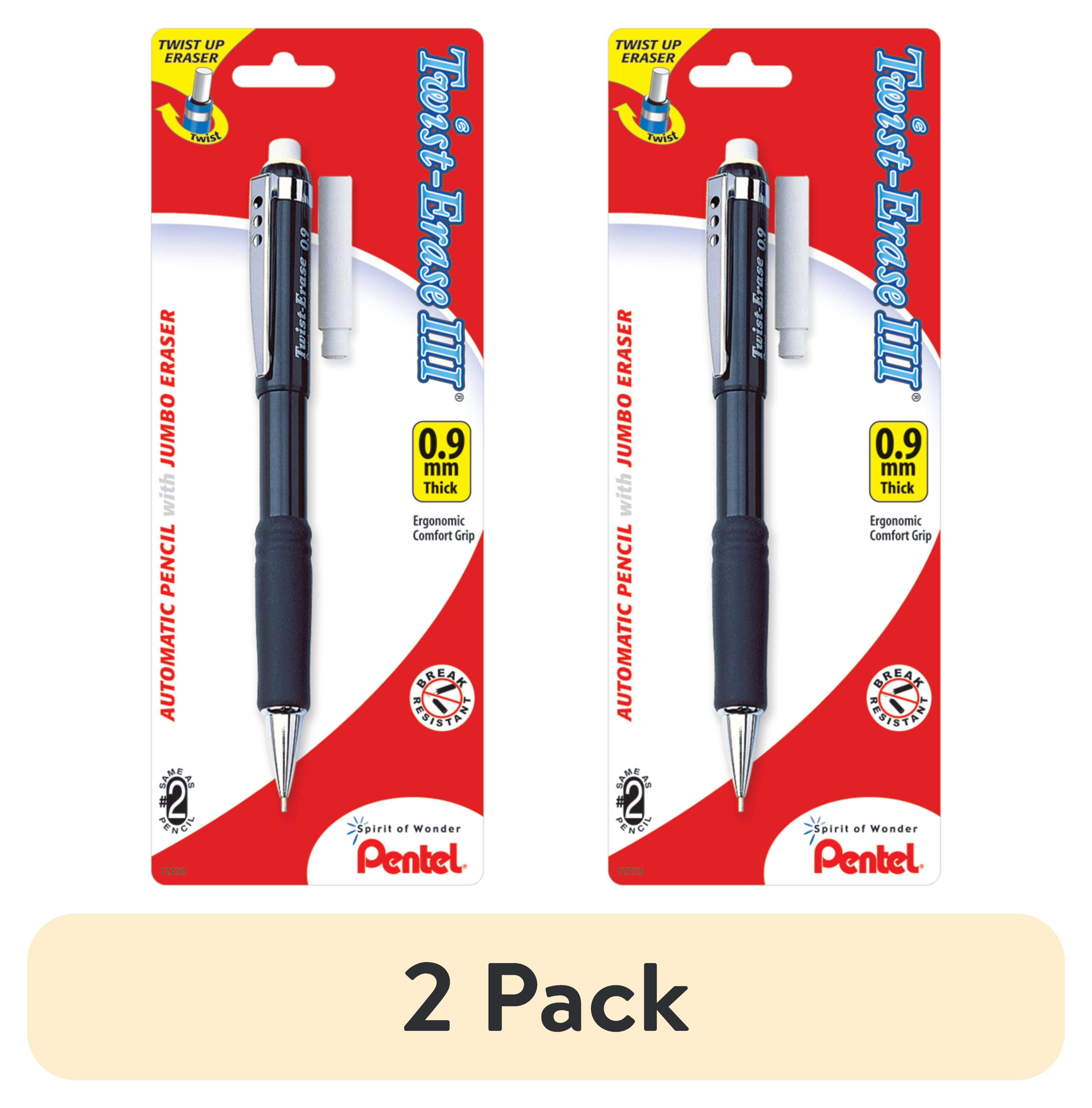 (2 pack) Pentel Twist-Erase III Mechanical Pencil, .9mm - Walmart.com