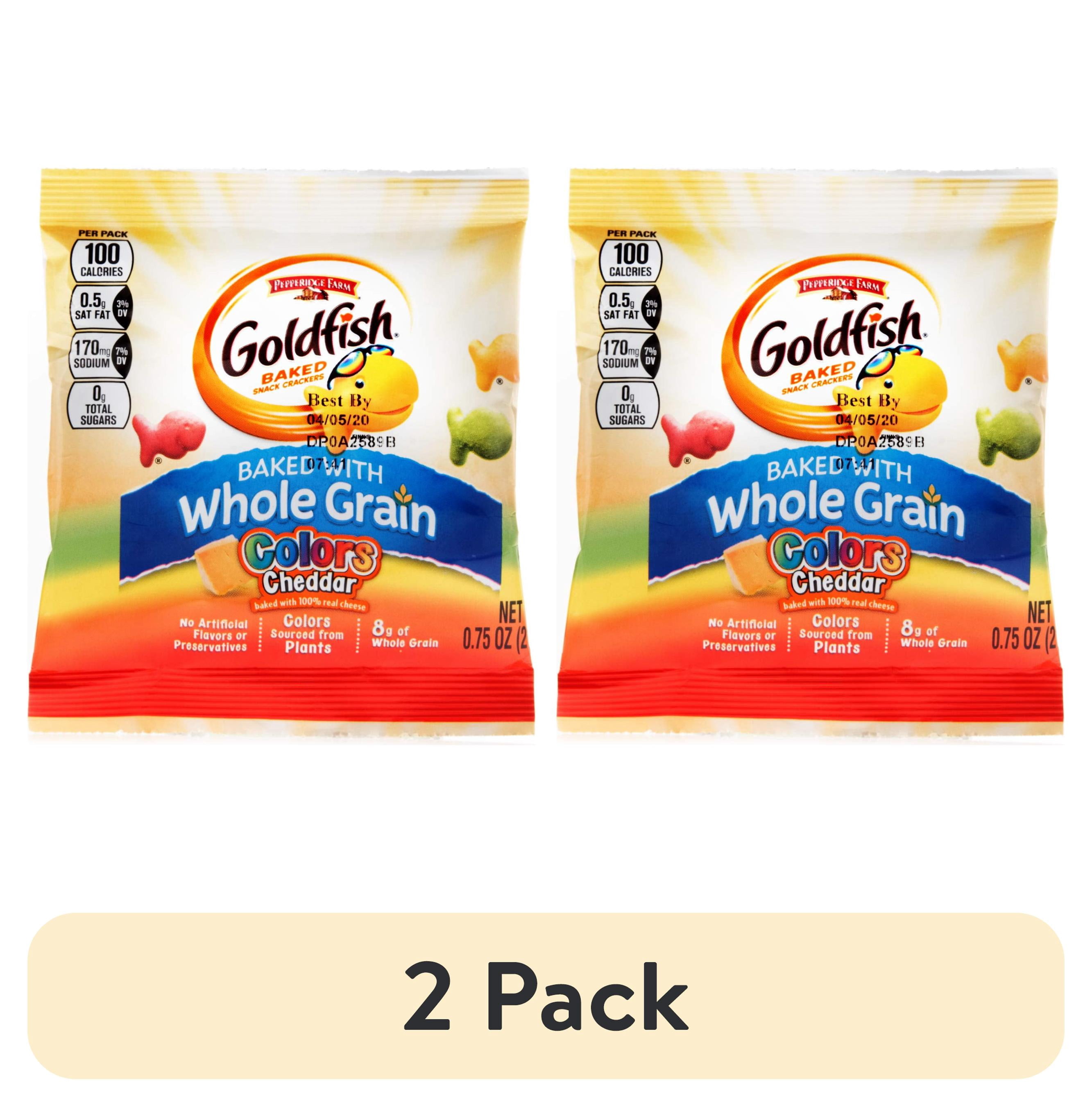 (2 pack) Pepperidge Farm Goldfish Whole Grain Snack Crackers, Cheddar ...