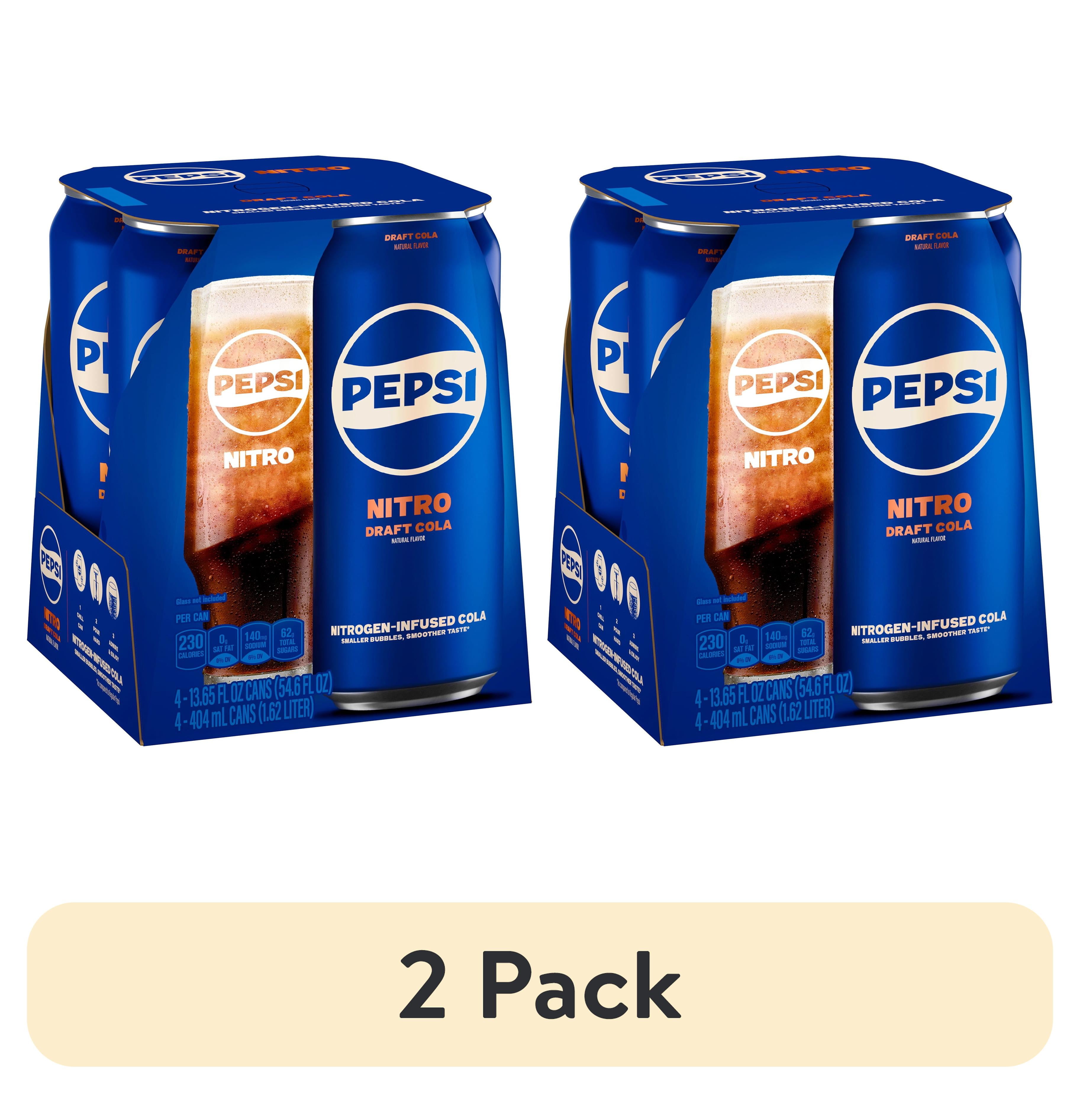 (2 pack) Pepsi Nitro, Draft Cola, Soda Pop, 13.65oz Can (Single Can ...