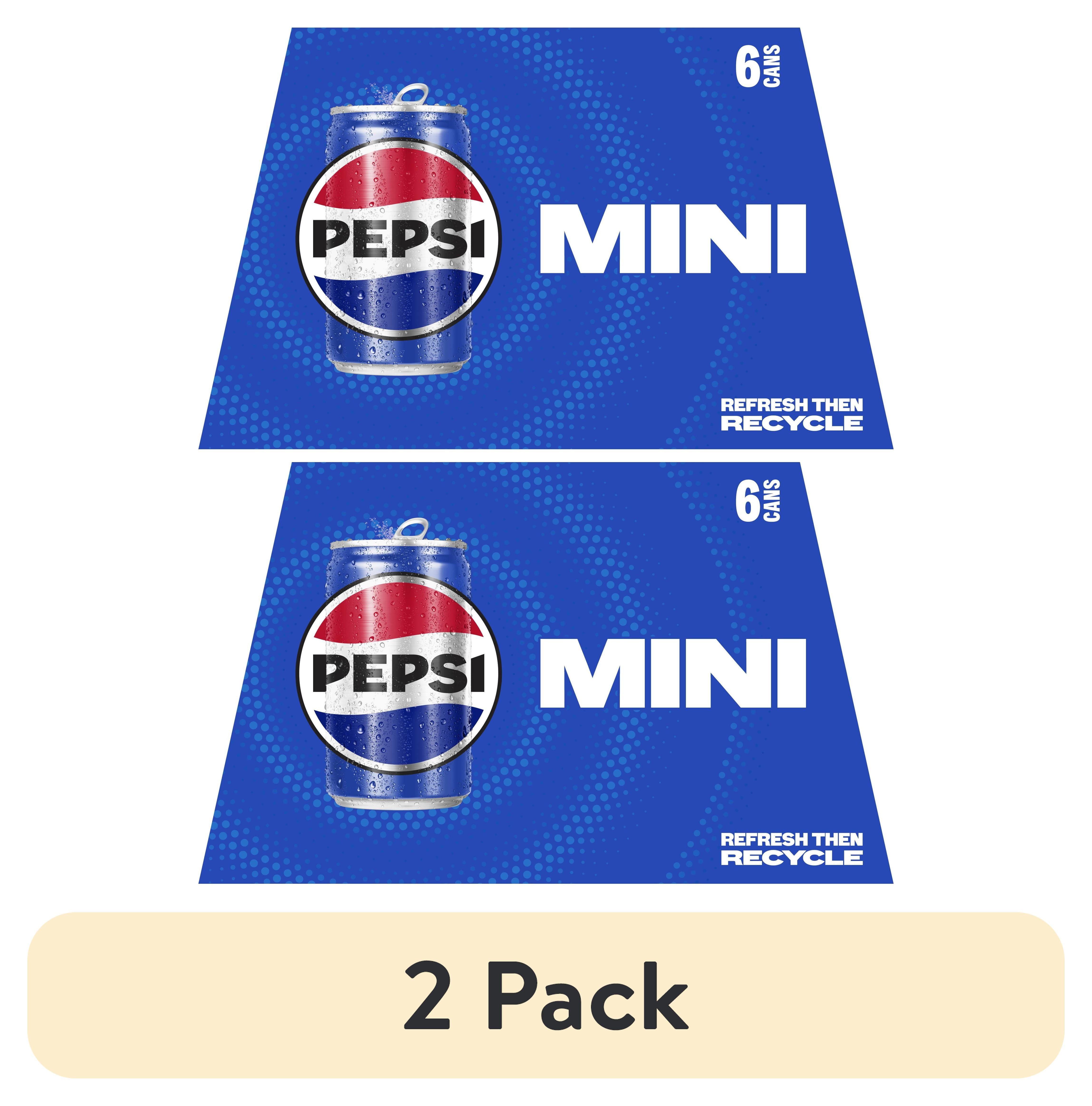 (2 pack) Pepsi Soda Pop Cola 7.5 fl oz 6 Pack, Paperboard, Allergens ...