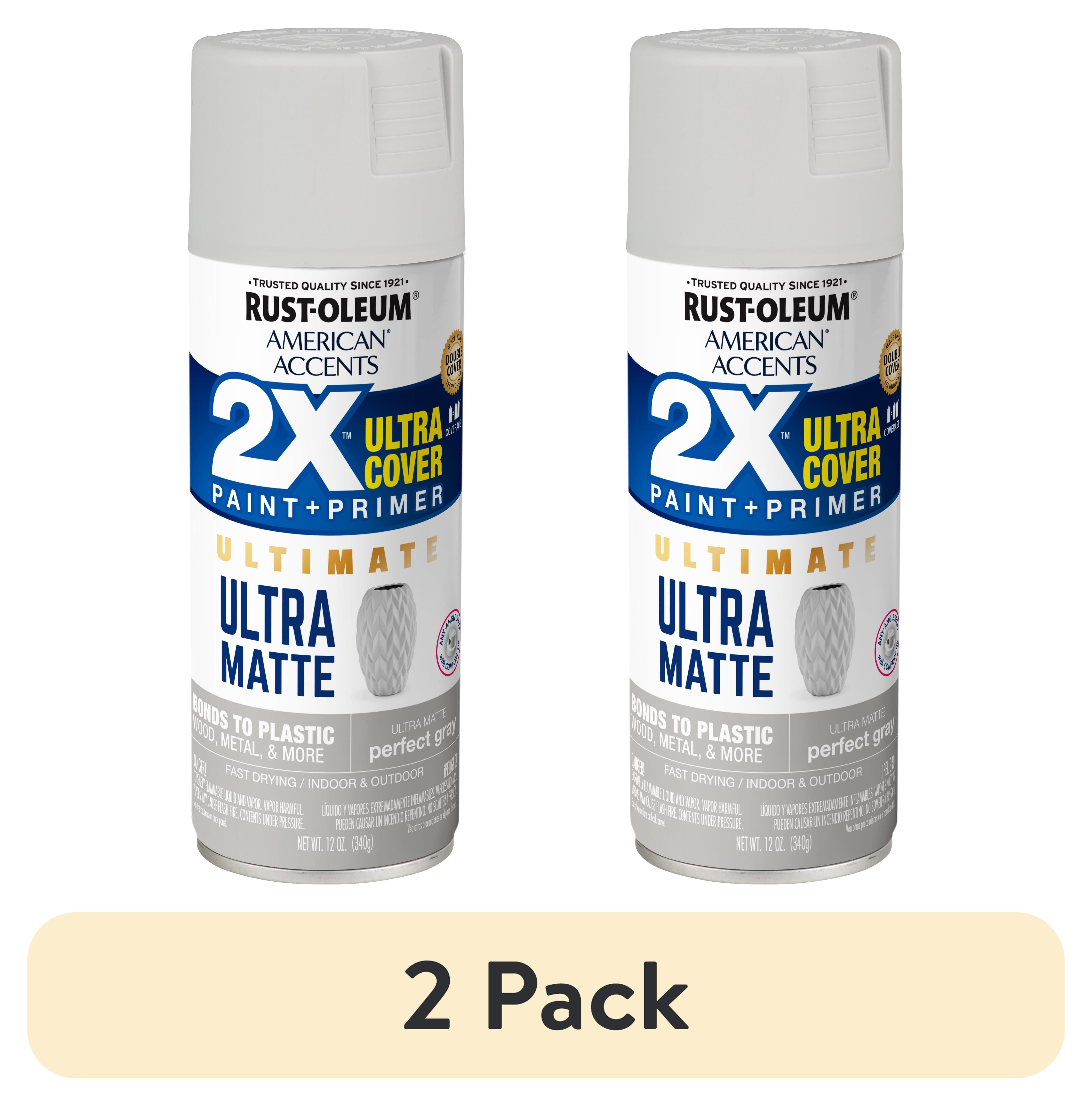 (2 pack) Perfect Gray, Rust-Oleum American Accents 2X Ultra Cover Ultra ...