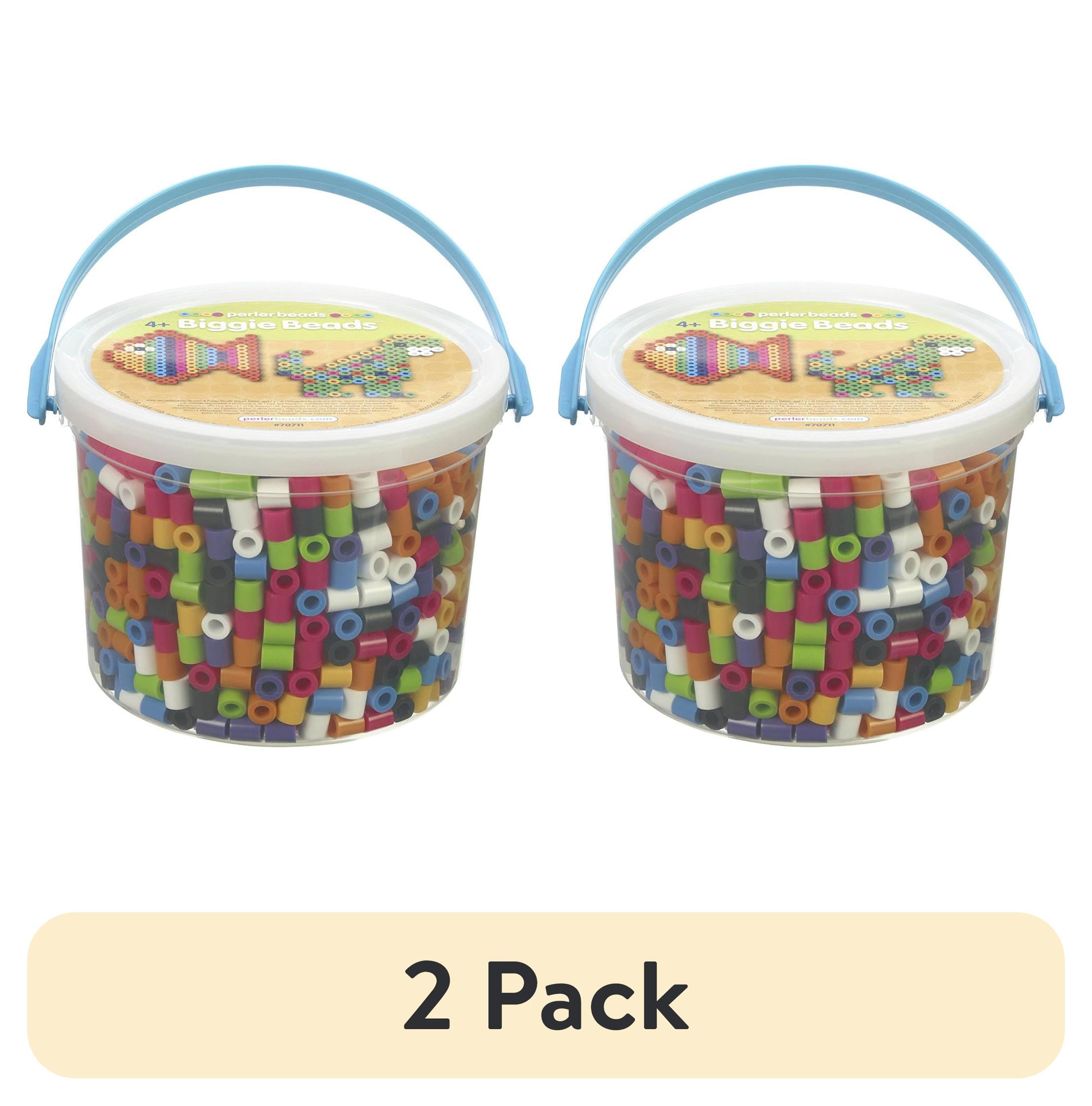 (2 pack) Perler Biggie Beads Bucket Assorted colors, 1200 ct - Walmart.com