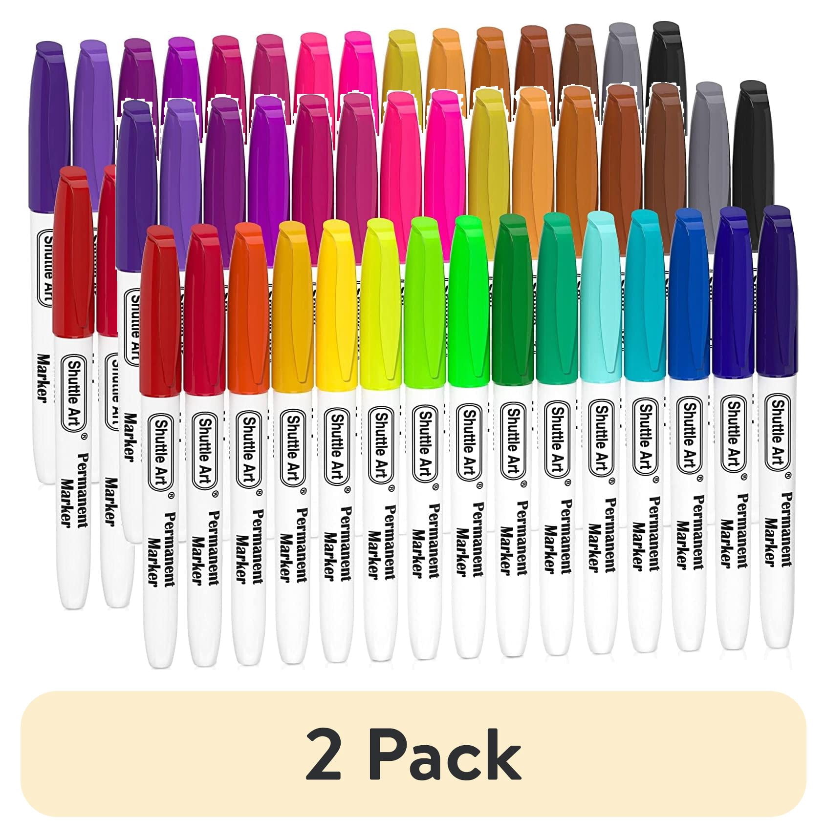 (2 pack) Permanent Markers, Shuttle Art 30 Colors Fine Point Assorted ...