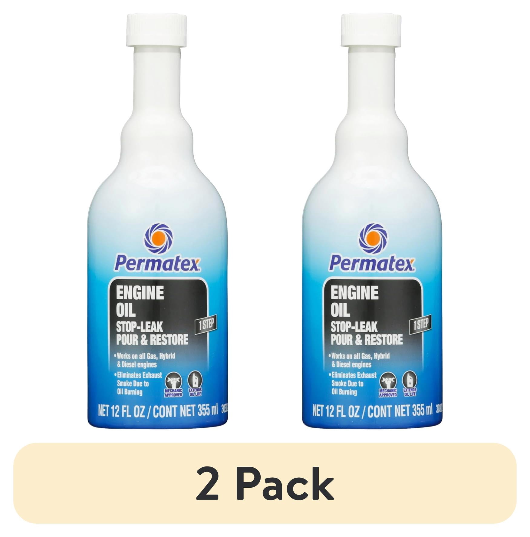 (2 pack) Permatex 30302 Engine Oil Stop Leak, Effectively Stops and ...