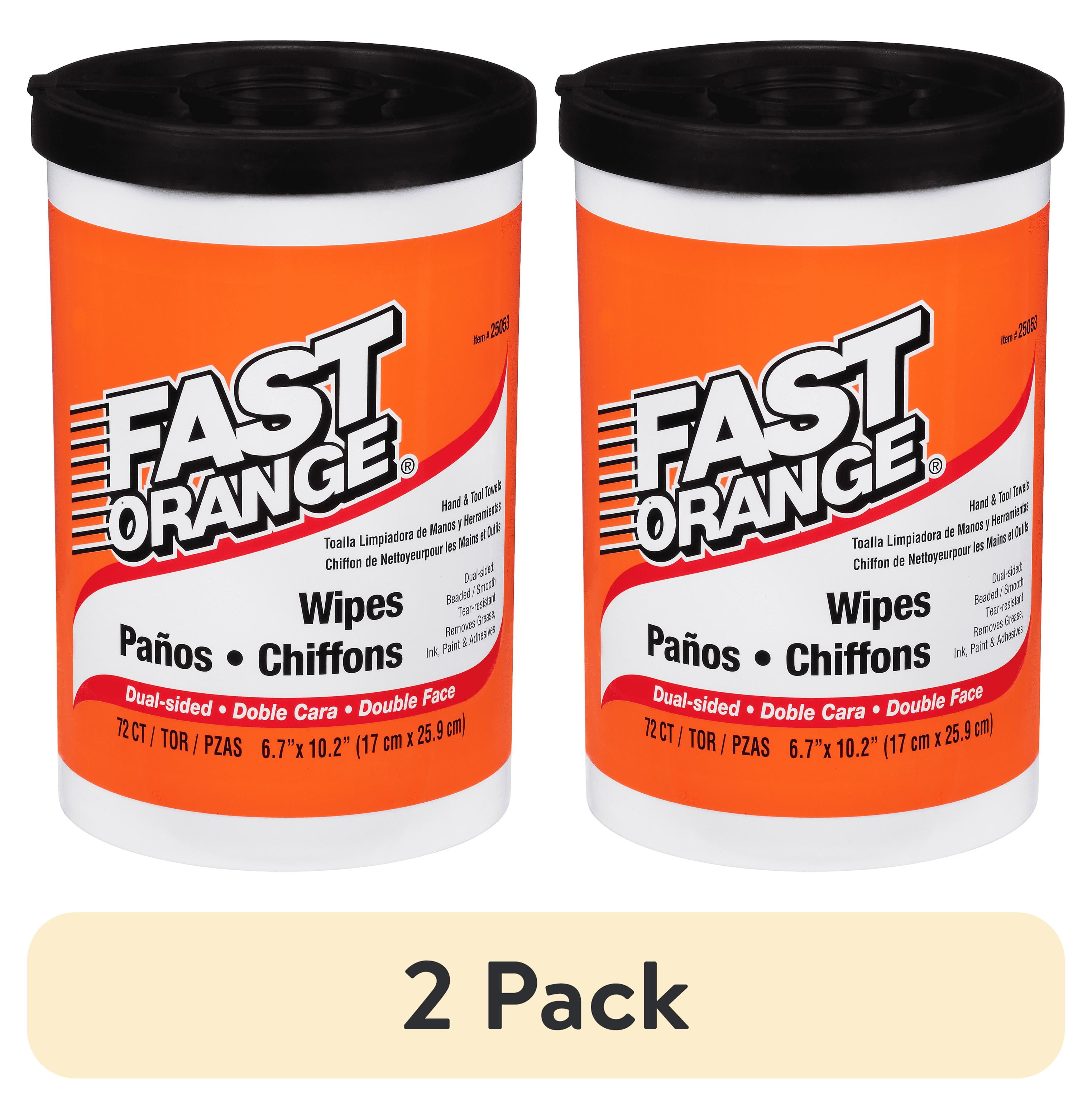 (2 pack) Permatex Fast Orange Hand Cleaner Wipes, 72-Count Container ...