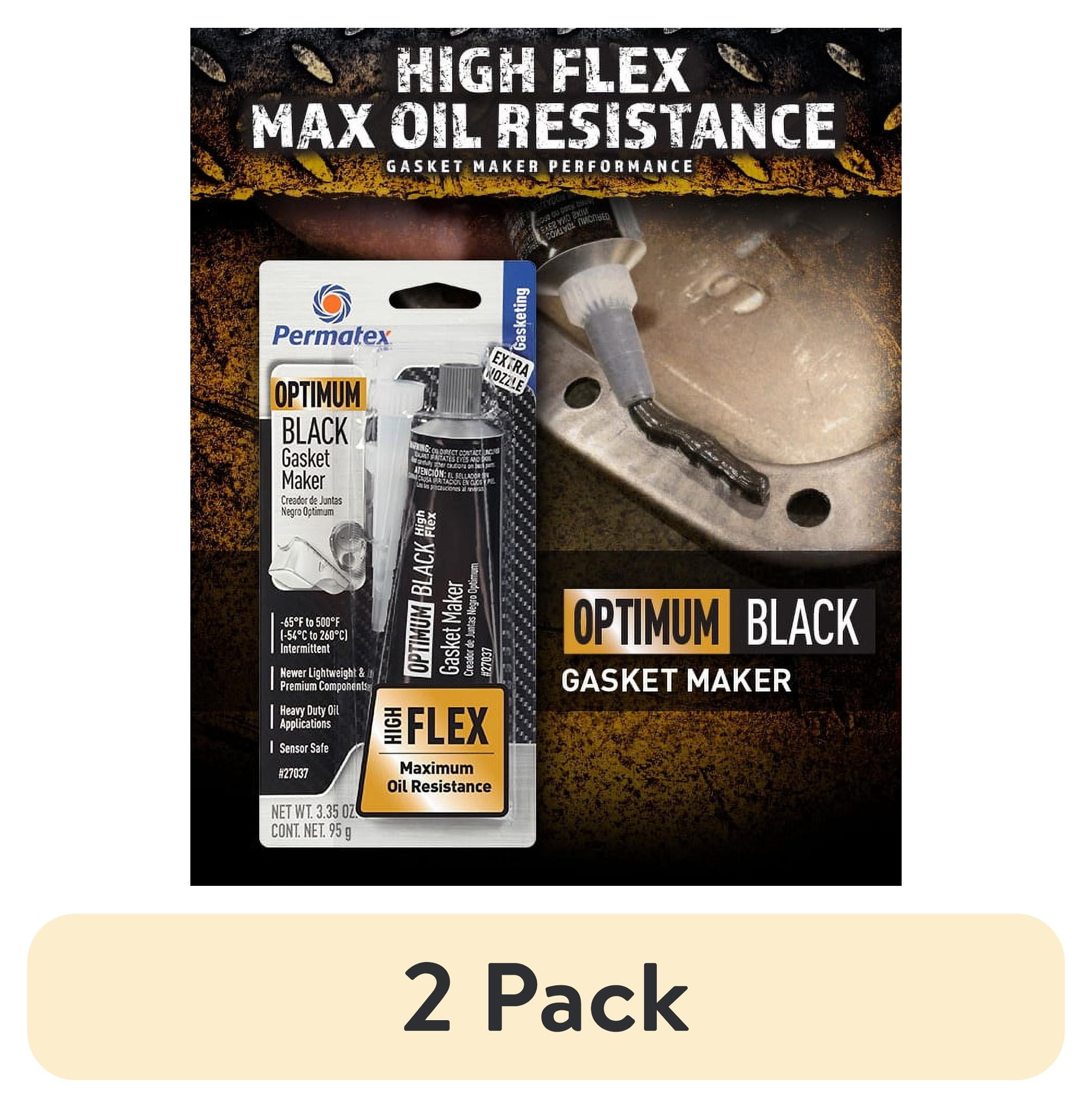 (2 pack) Permatex Optimum Black RTV Silicone Gasket Maker 3.35 oz, 1 ...