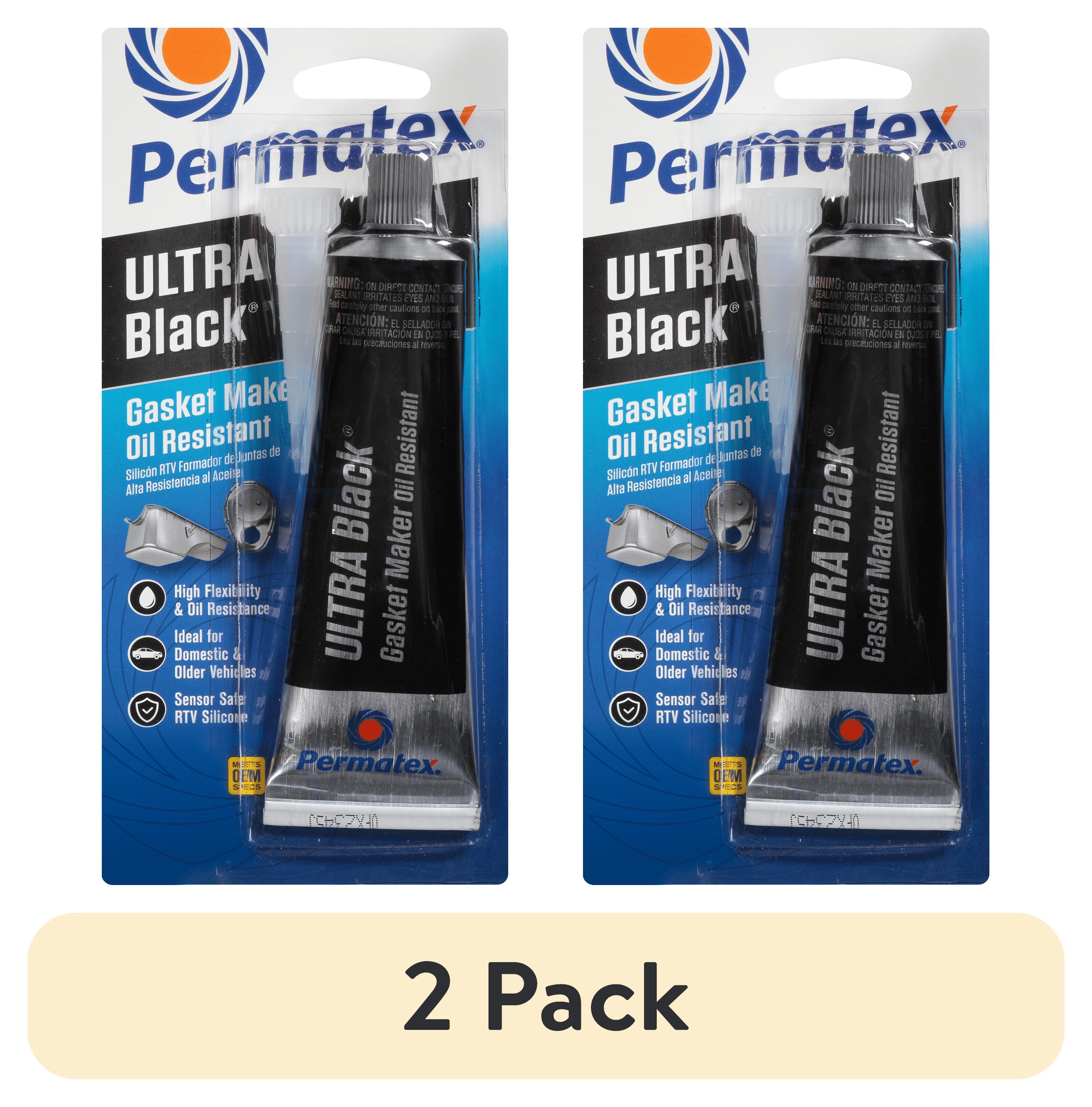 (2 pack) Permatex Ultra Black Maximum Oil Resistance RTV Silicone ...