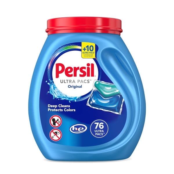 (2 pack) Persil Ultra Everyday Clean Laundry Detergent Pacs, Original ...