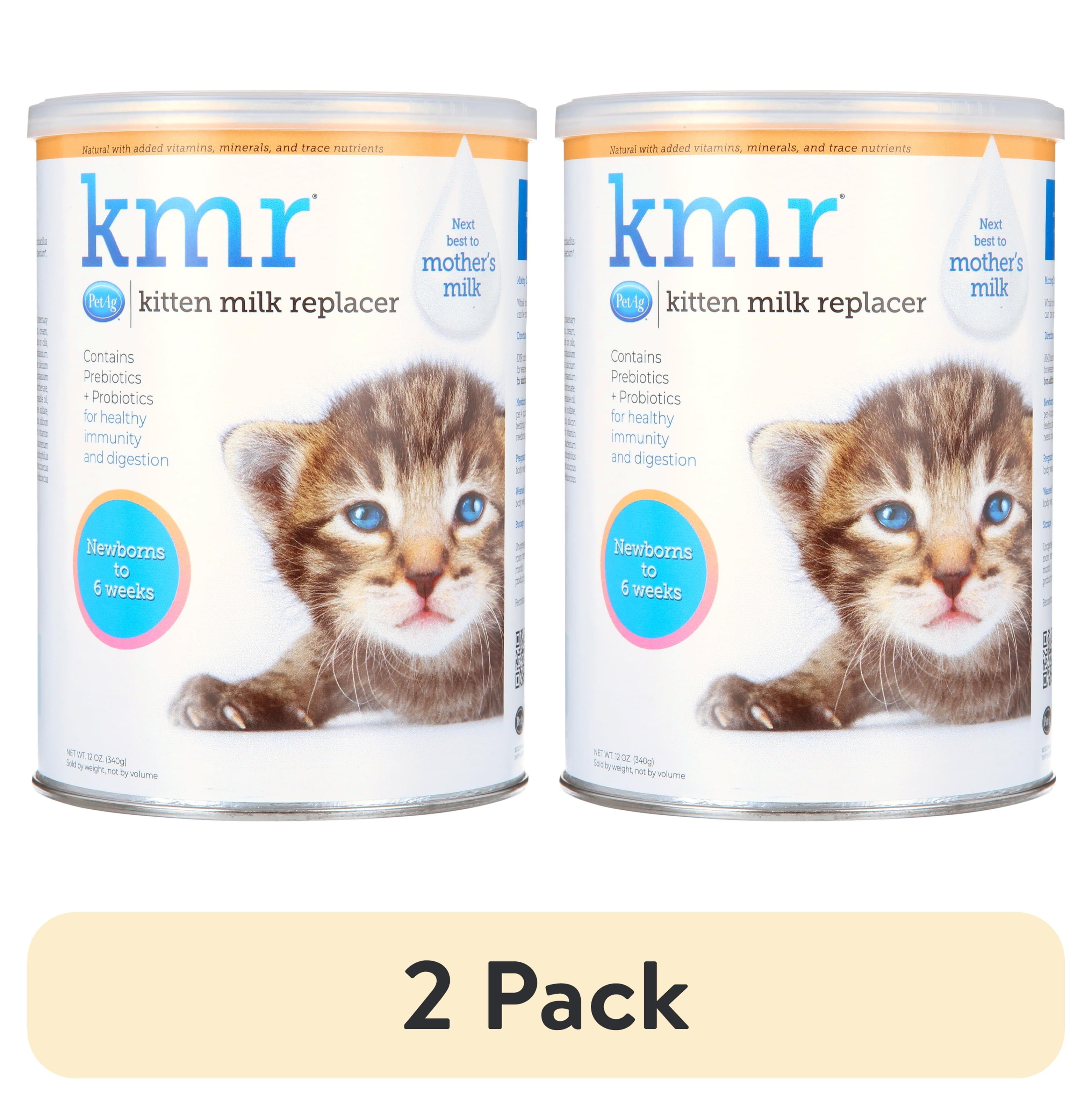 (2 pack) Pet-Ag KMR Kitten Milk Replacer Powder - 12 oz - Walmart.com