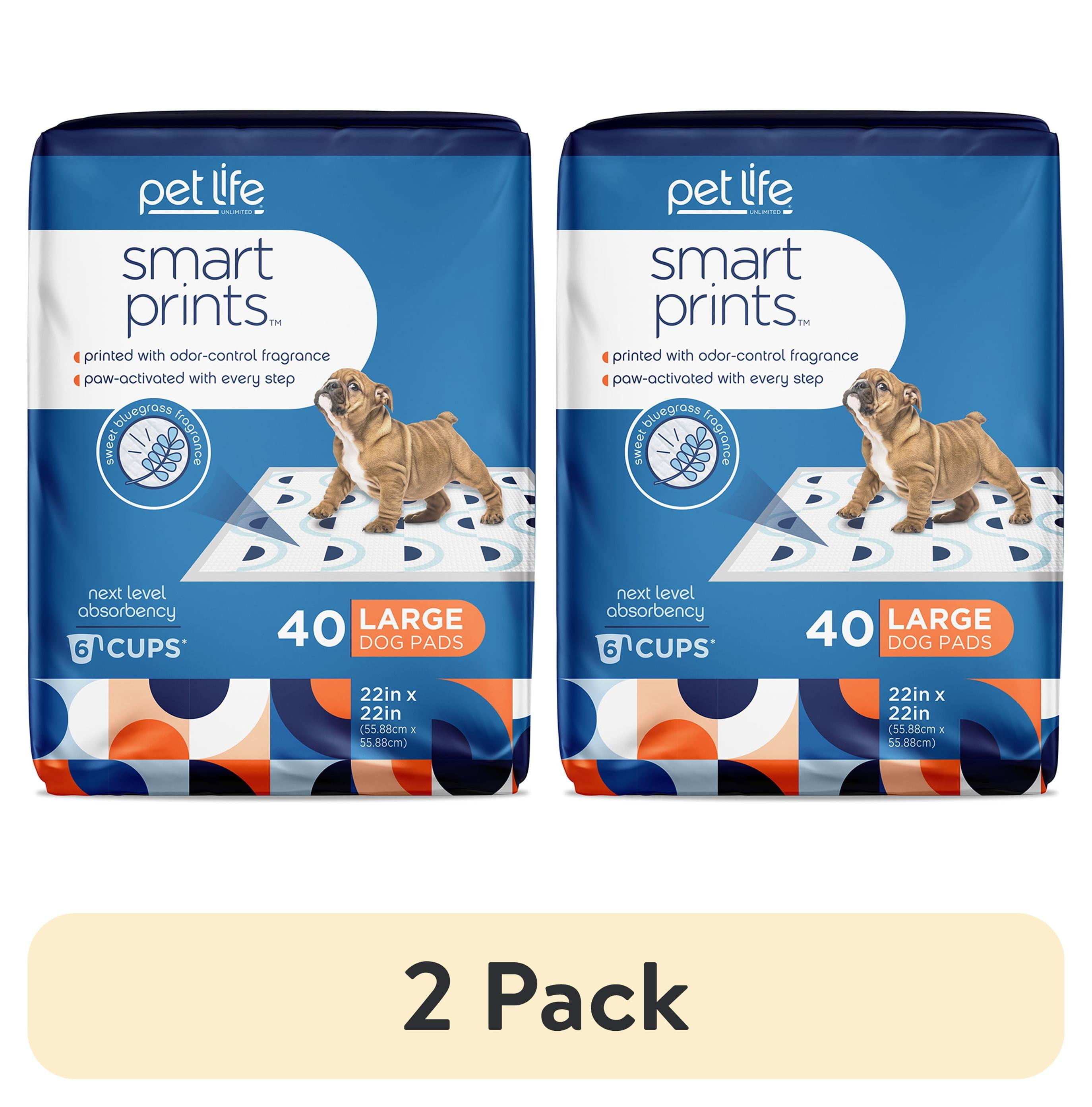 (2 pack) Pet Life Unlimited Dog Pads, Smart Prints, Large, Sunshine ...