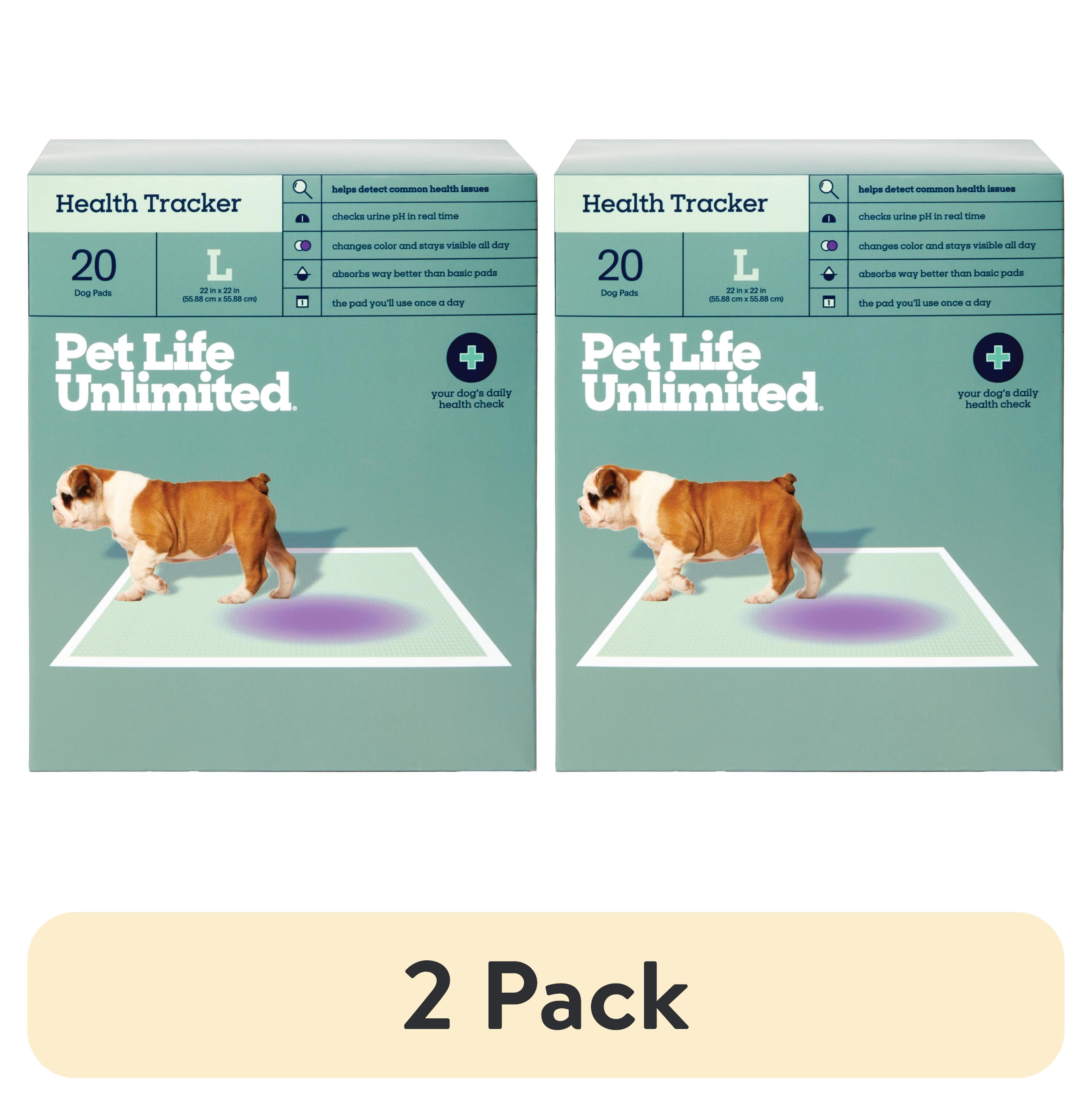 (2 pack) Pet Life Unlimited Health Check Dog Pads, Large, 22" x 22 ...