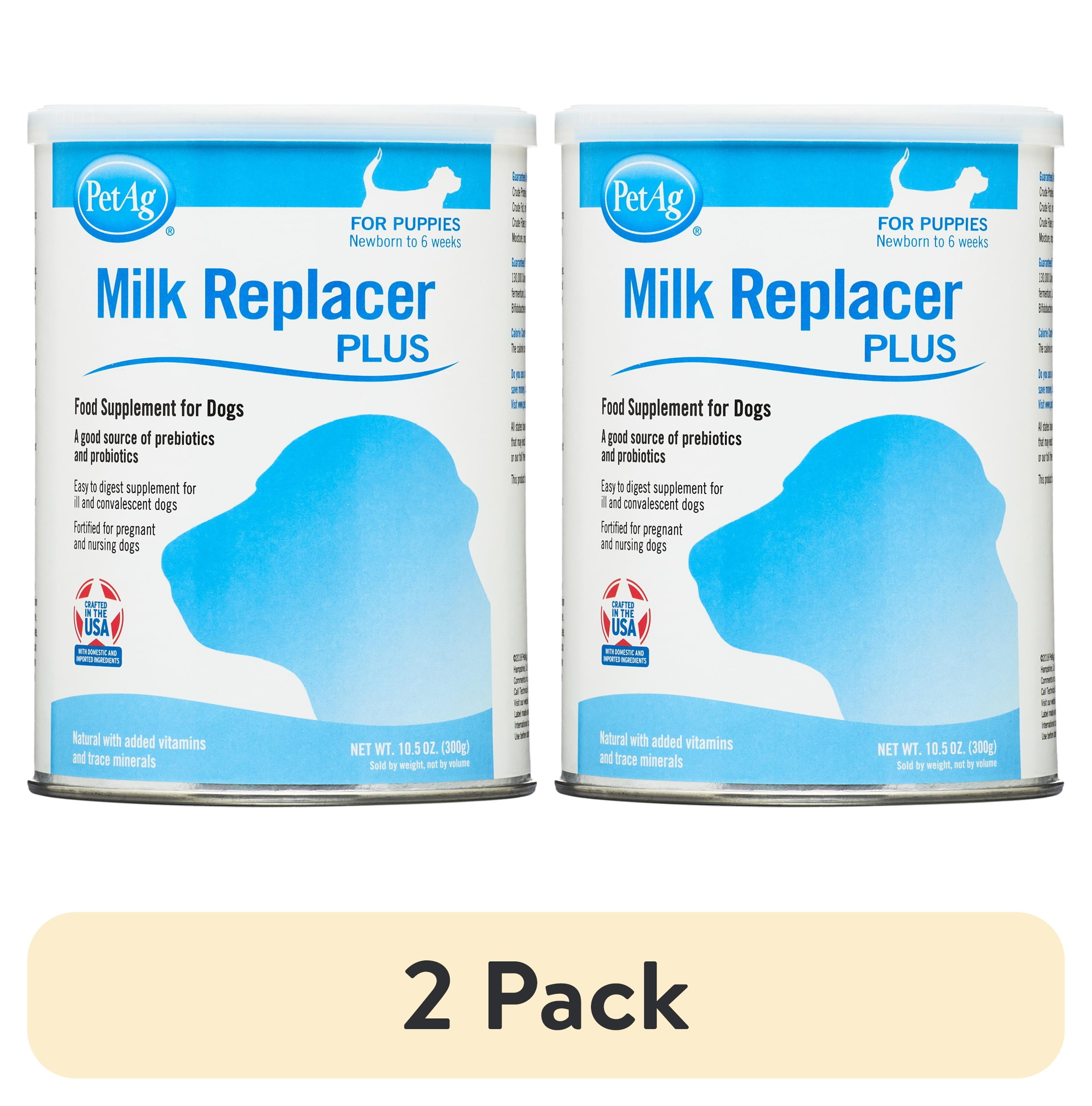 (2 pack) PetAg Milk Replacer Plus for Neonate Newborn Dogs and Puppies ...