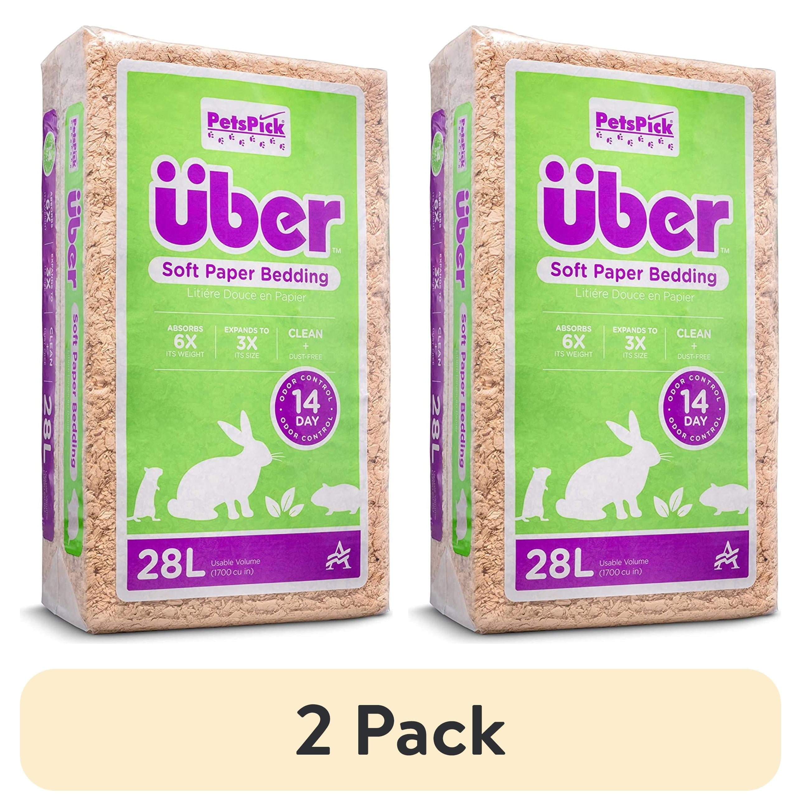 (2 pack) Pets Pick 28L Natural Uber Pet Bedding for Small Animals ...