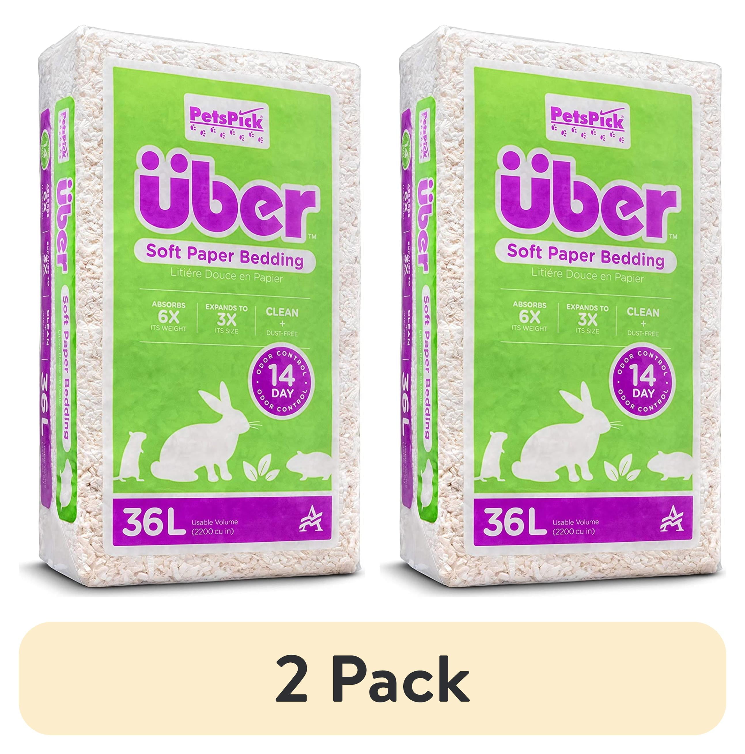 (2 pack) Pets Pick 36L White Uber Pet Bedding, Hamster, Rabbit, Rat ...