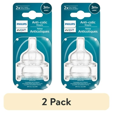 Dr. Brown's Level T Newborn Baby Bottle Nipple, Slower Flow, 6-Pack ...