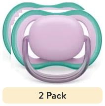 (2 pack) Philips Avent Ultra Air Pacifier 6-18M, Blue Hush / Lush Lilac ...