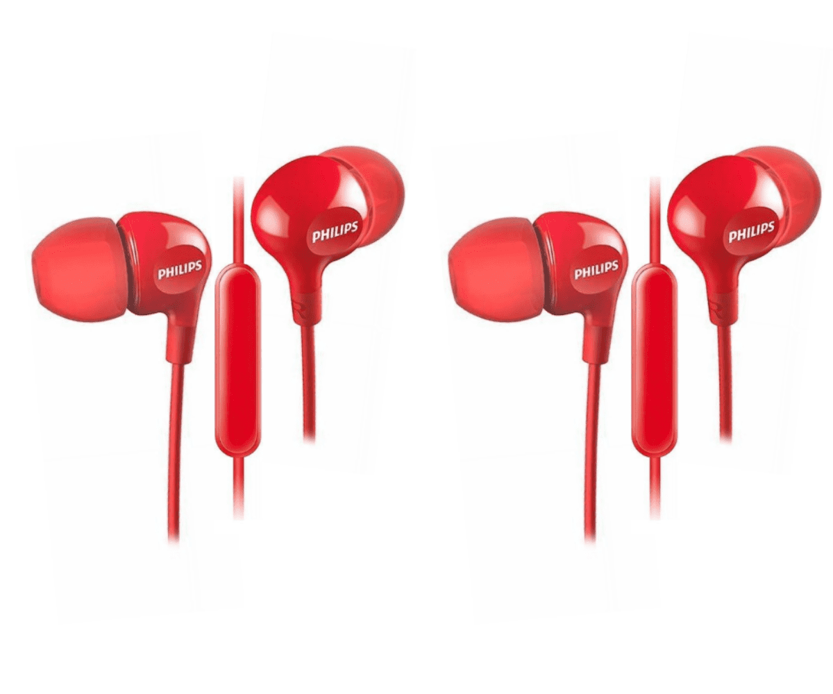 (2 pack) Philips SHE3590RD Music Colors In-Ear Headphones Earphones ...