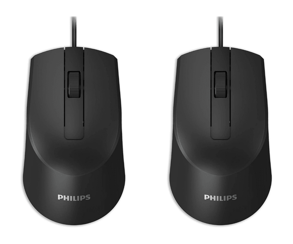 (2 pack) Philips USB Optical Mouse 1000 DPI High-Performance ...