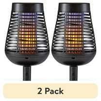 (2 pack) Pic Solar Insect Killer Torch with LED Flame Effect, Black ...