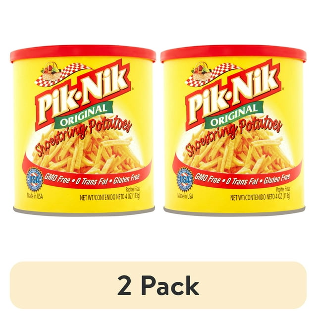 (2 pack) Pik-Nik Original Shoestring Potatoes, 4 oz - Walmart.com